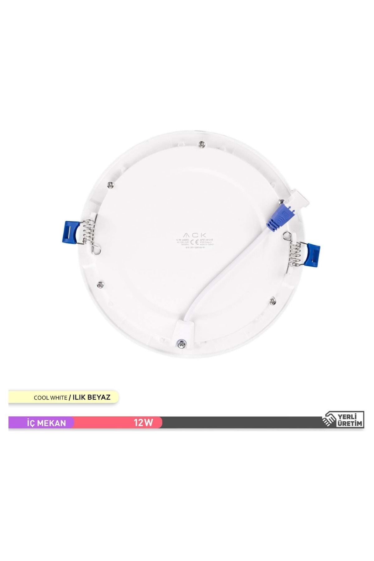 Ack 12w 4000k Ilık Beyaz Sıva Altı Yuvarlak Led Panel Armatürü Ap01 ...