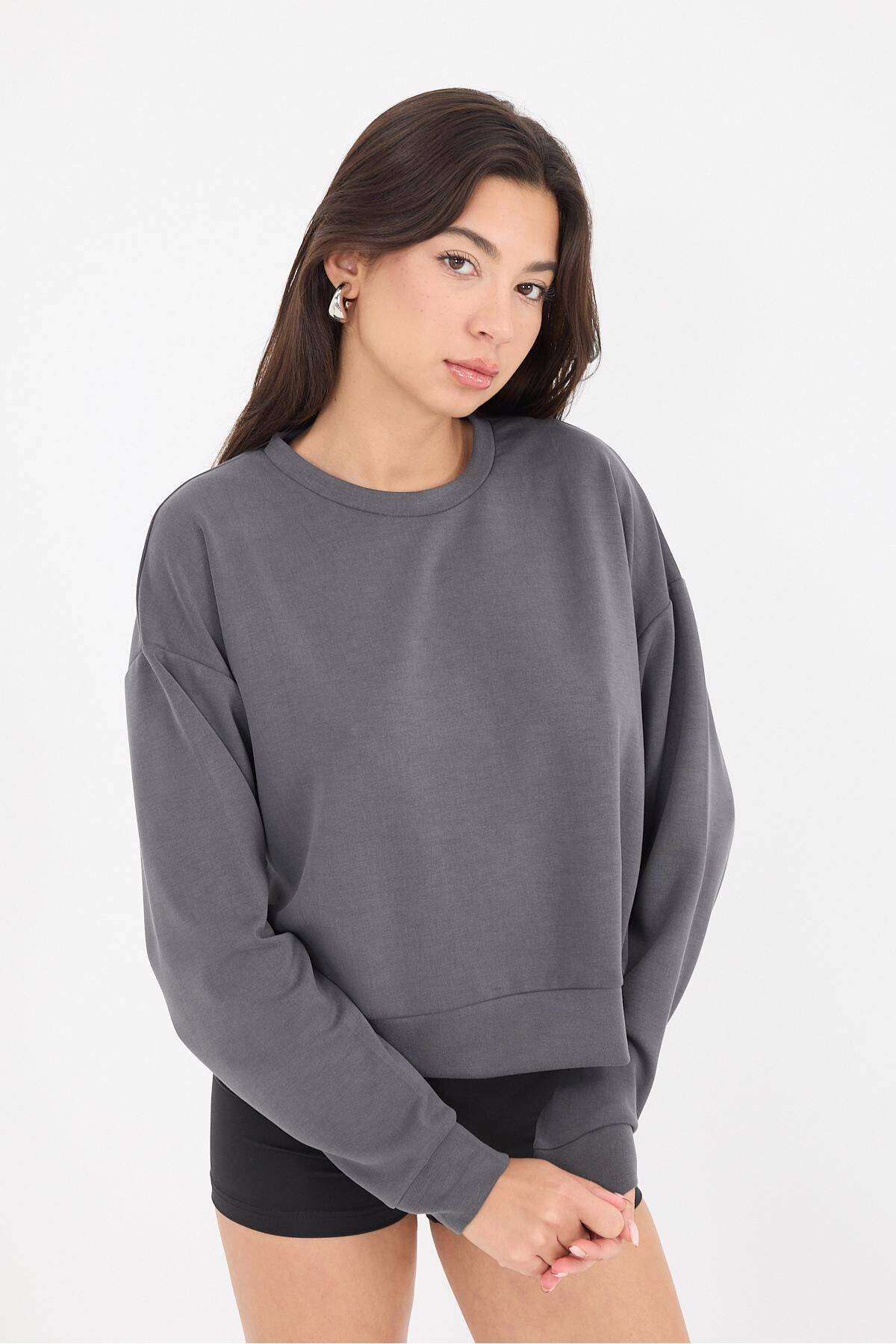 Addax Bisiklet Yaka Basic Modal Sweatshirt S16589-S1 Fiyatı, Yorumları - Trendyol