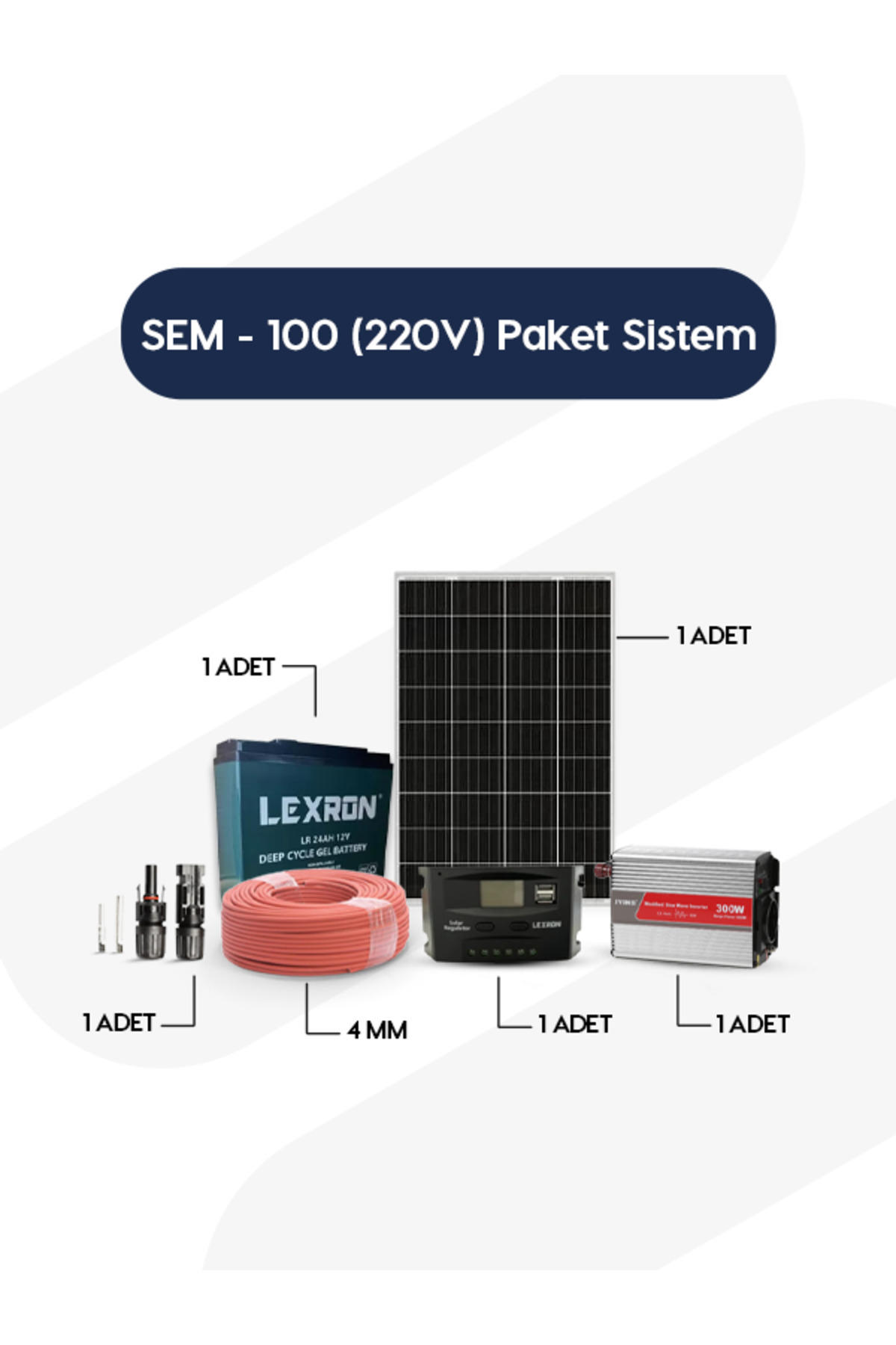 Lexron Sem – 100 (220V) Güneş Enerjili (SOLAR) Paket SistemFiyatı ...