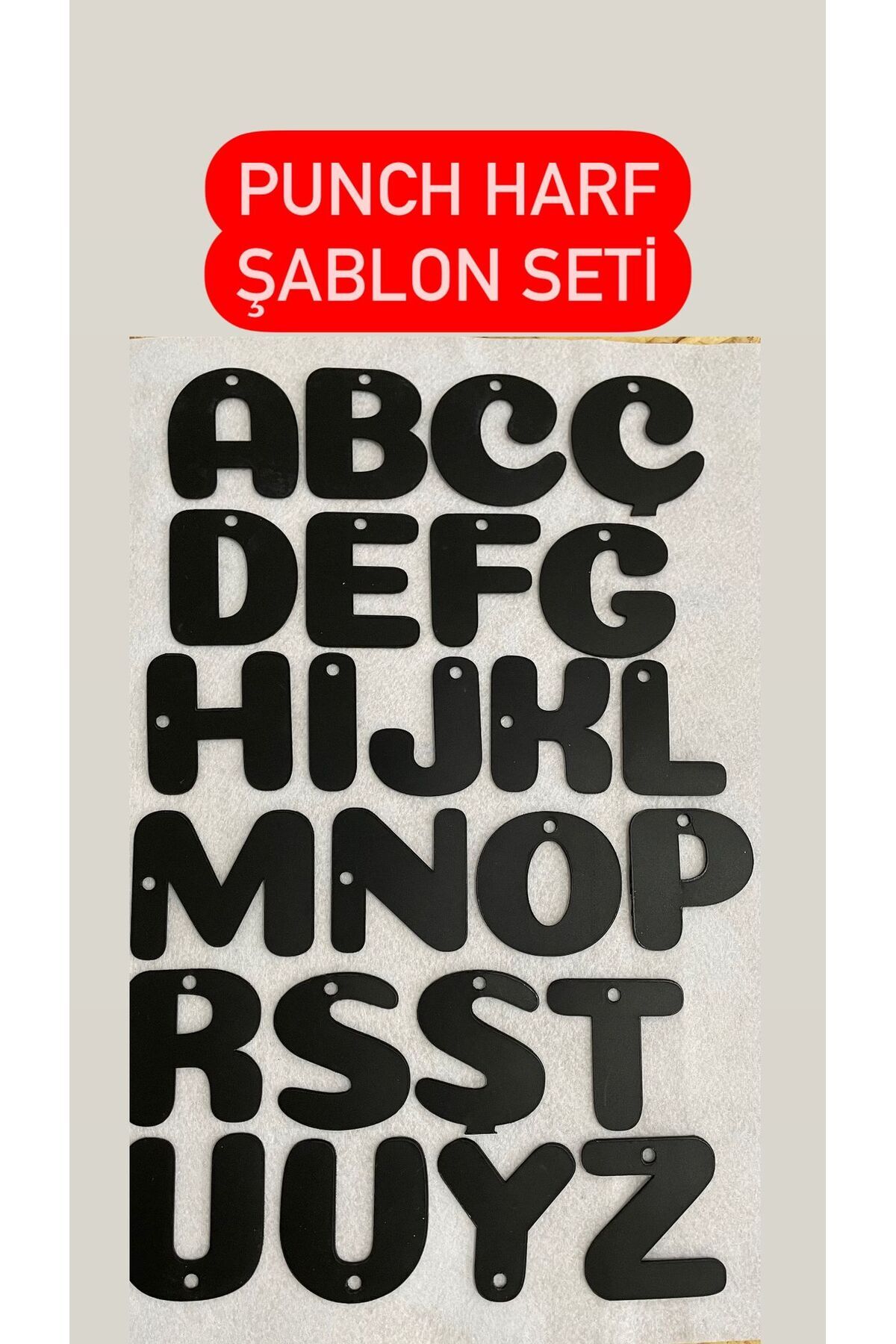 GBA Harf Şablon Seti Alfabe Punch Şablonu Patchwork Kırkyama Dikiş ...