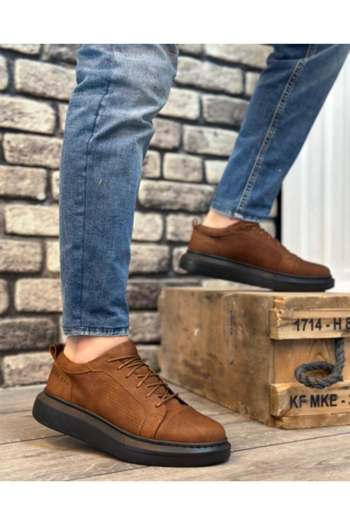 brosco Erkek Bağcıklı Sneaker Ortopedik Mevsimlik Günlük Ayakkabı ...