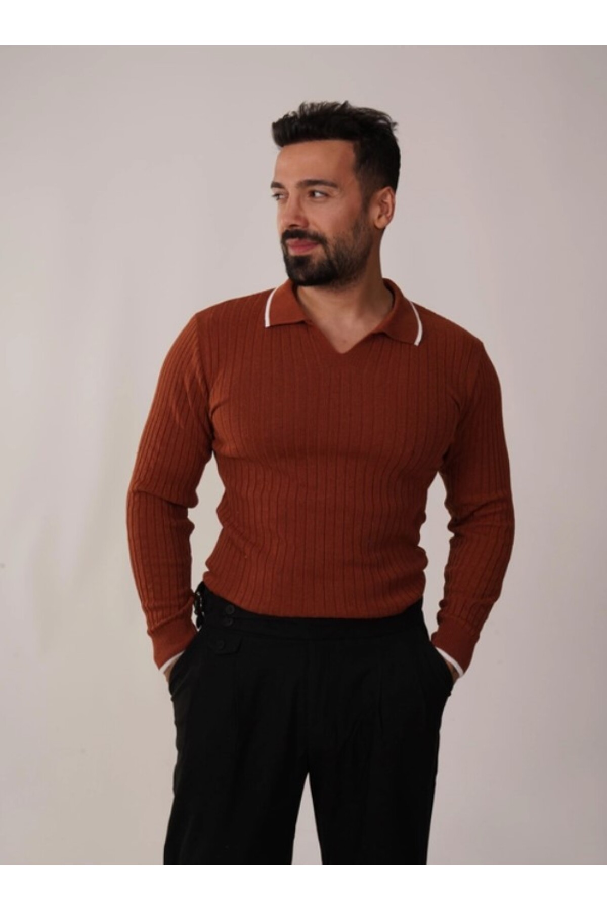 SCSARVİN Fitilli Açma Yaka Polo Yaka Fiyatı, Yorumları - Trendyol