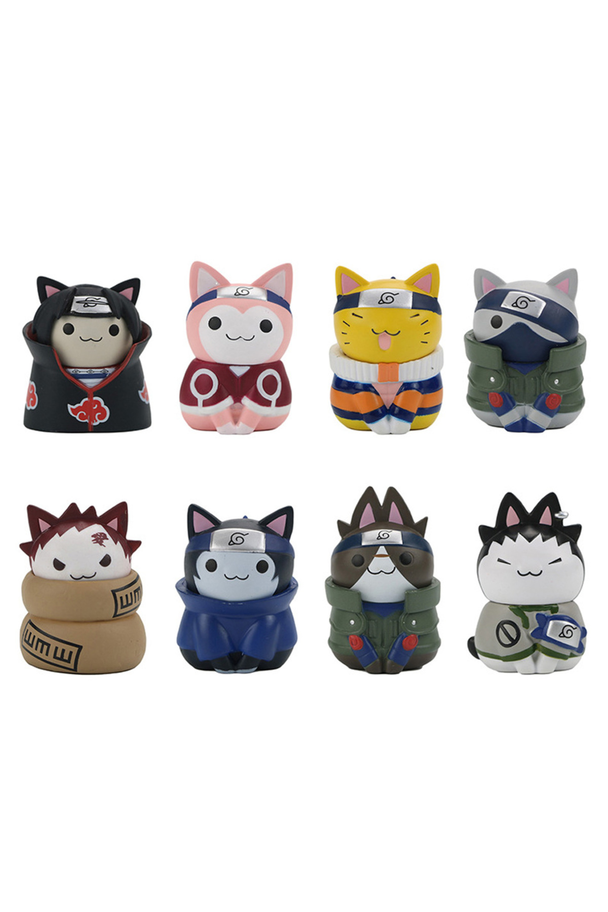 Choice 8Pcs Anime Naruto Figures Kawaii Mini Q Version Modle NARUTO Cat ...