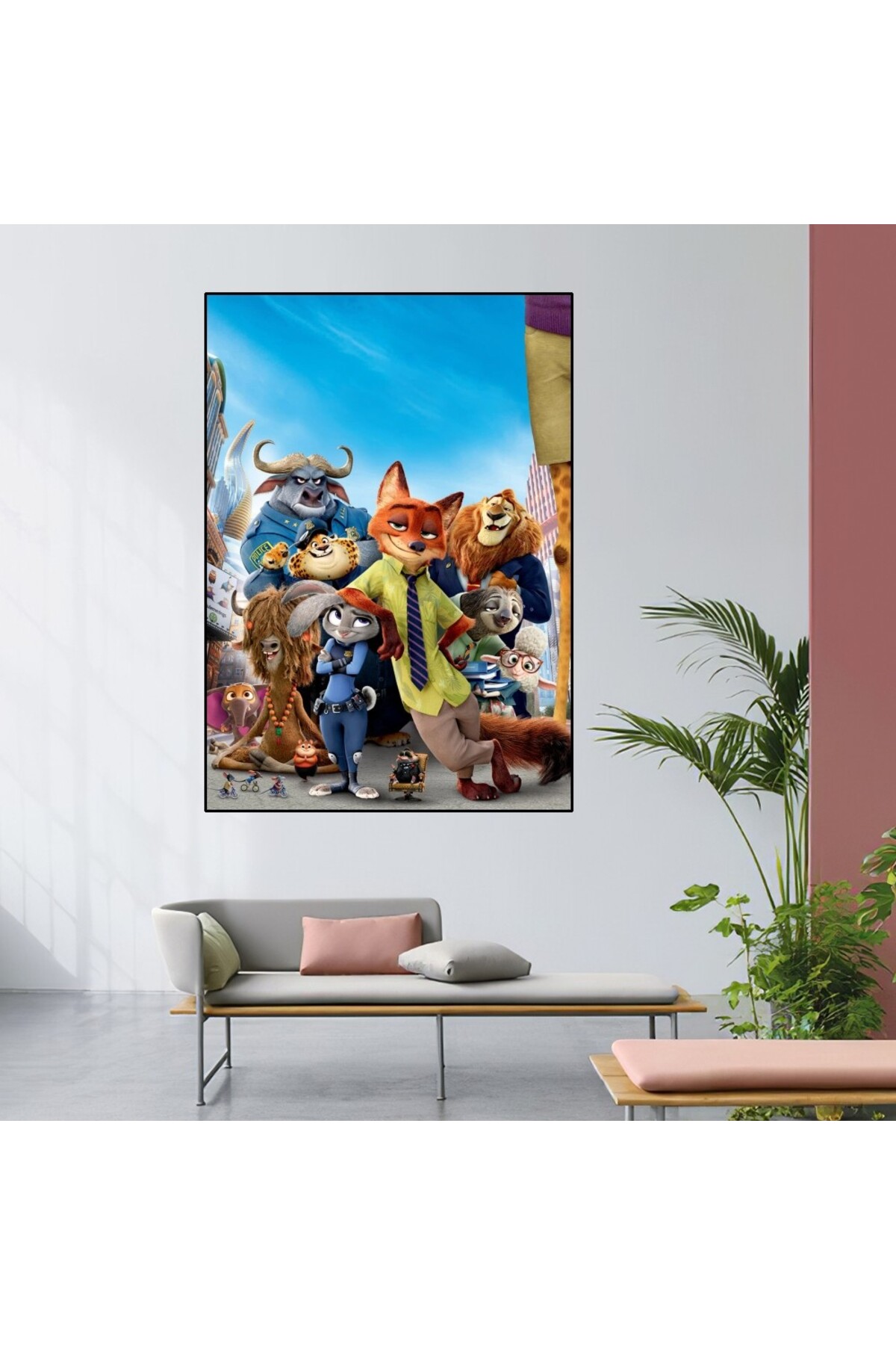 Miniso MINISO Zootopia Cartoon Poster Home Room Decor Livingroom ...