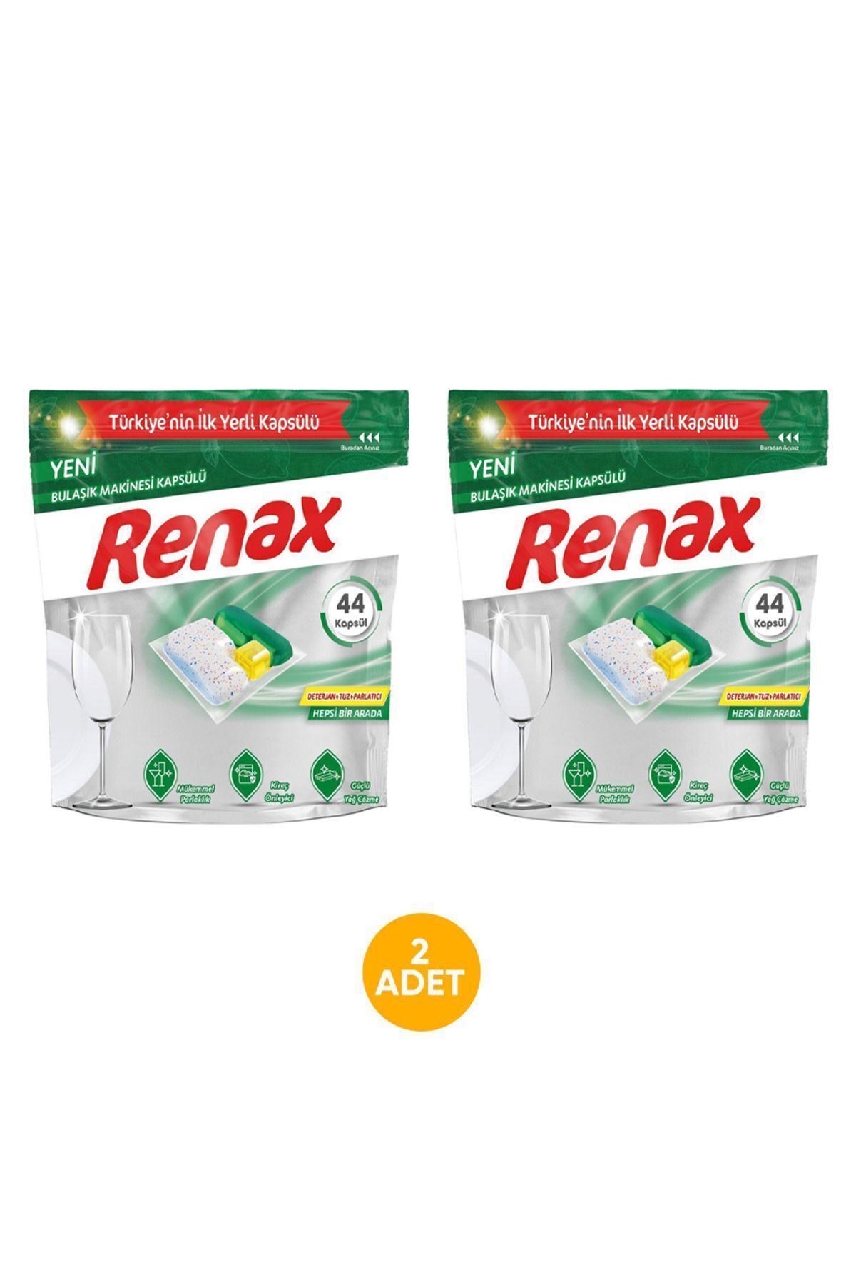 RENAX Bulaşık Makine Kapsülü 44'lü X 2 Adet Fiyatı, Yorumları - Trendyol