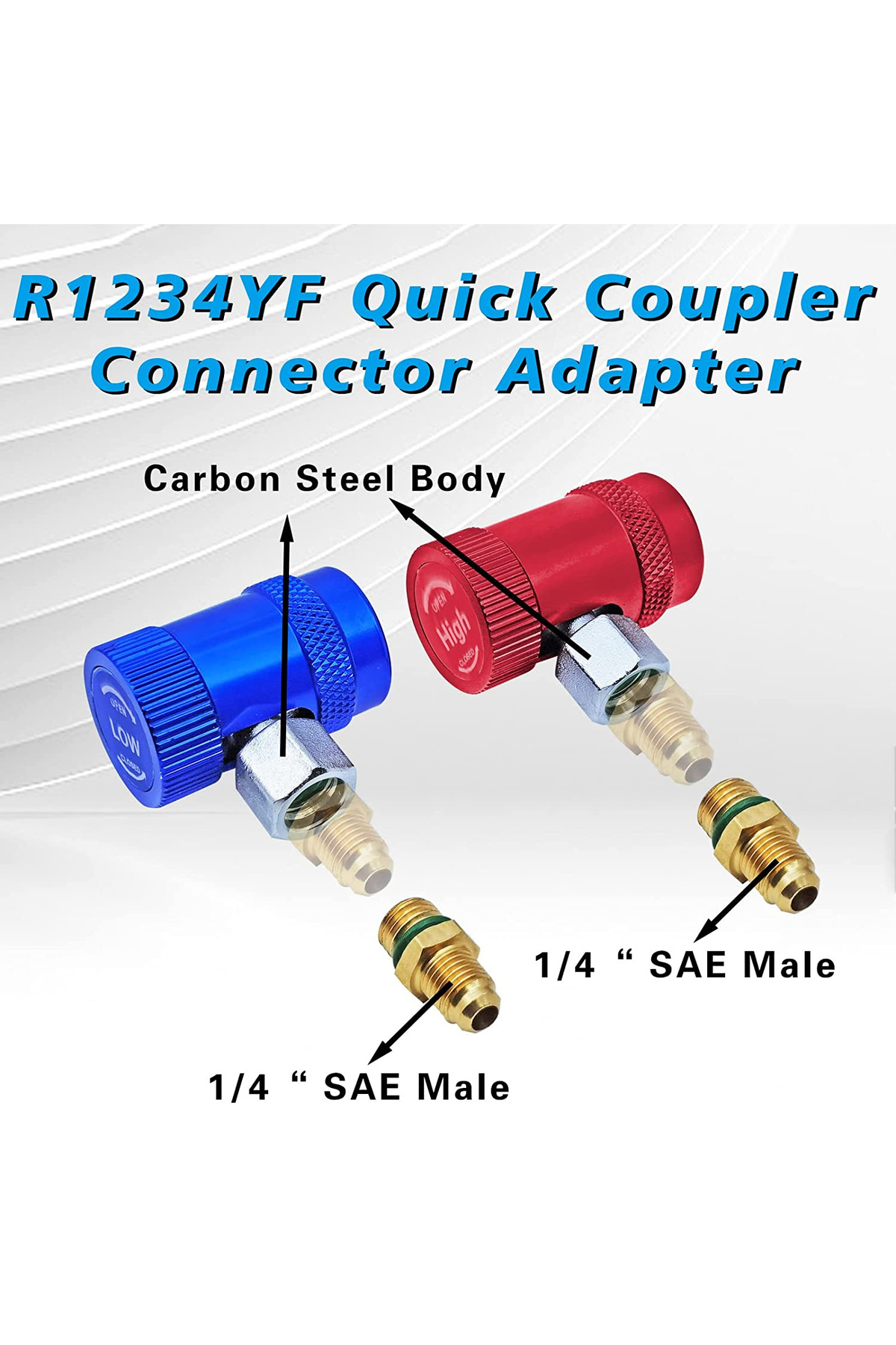 Choice R1234yf to R134a Quick Coupler Adapter High Low Side Connector ...