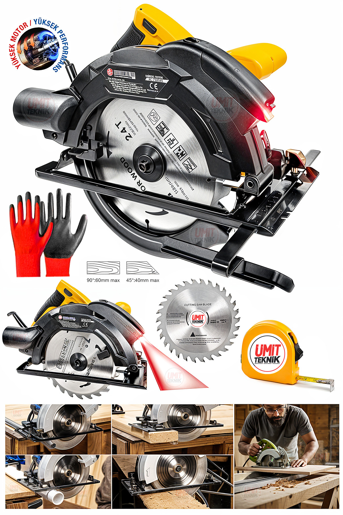 PROXTECH Hassas Açılı Kesim Lazerli Metal Şanzuman 185 Mm Sunta Kesme ...