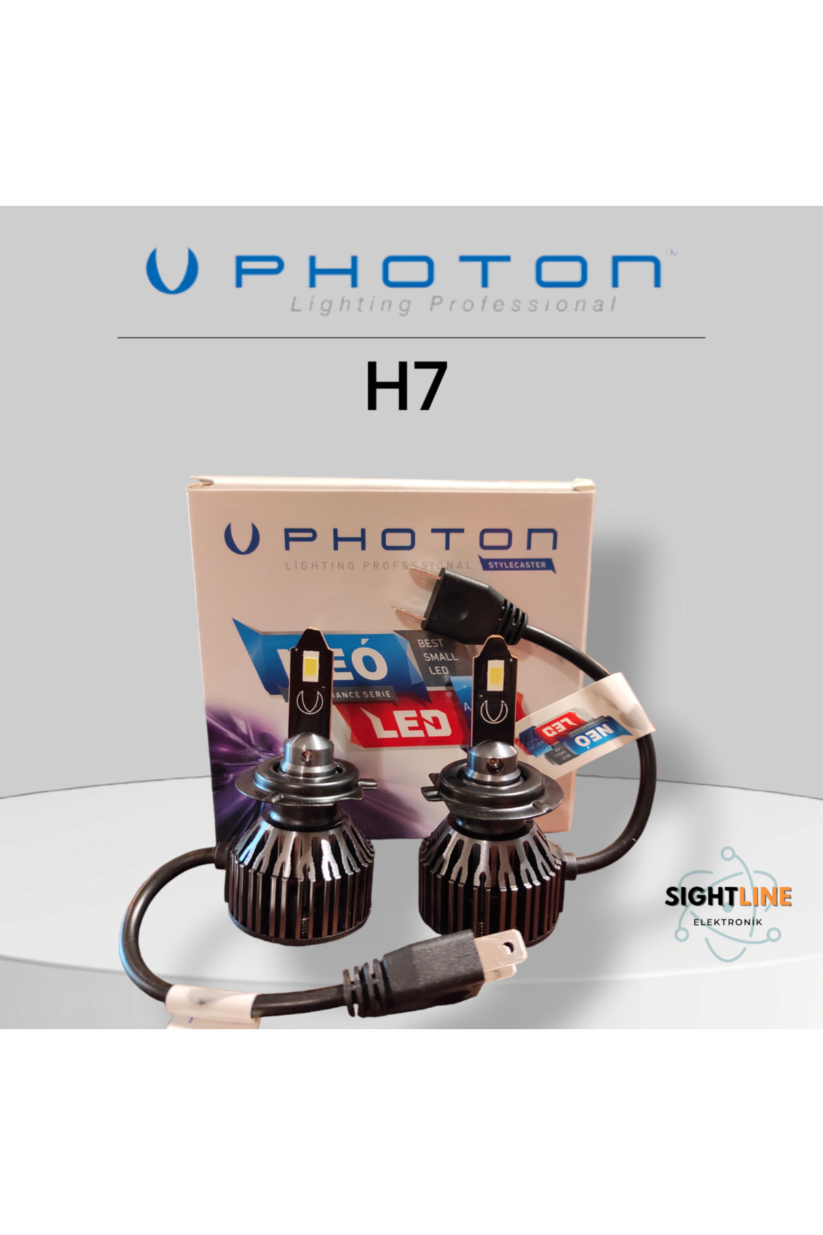 SightLine Photonneo H7 Xenon Beyaz LED far ampülü 12-24V 6500 Kelvin 14 ...