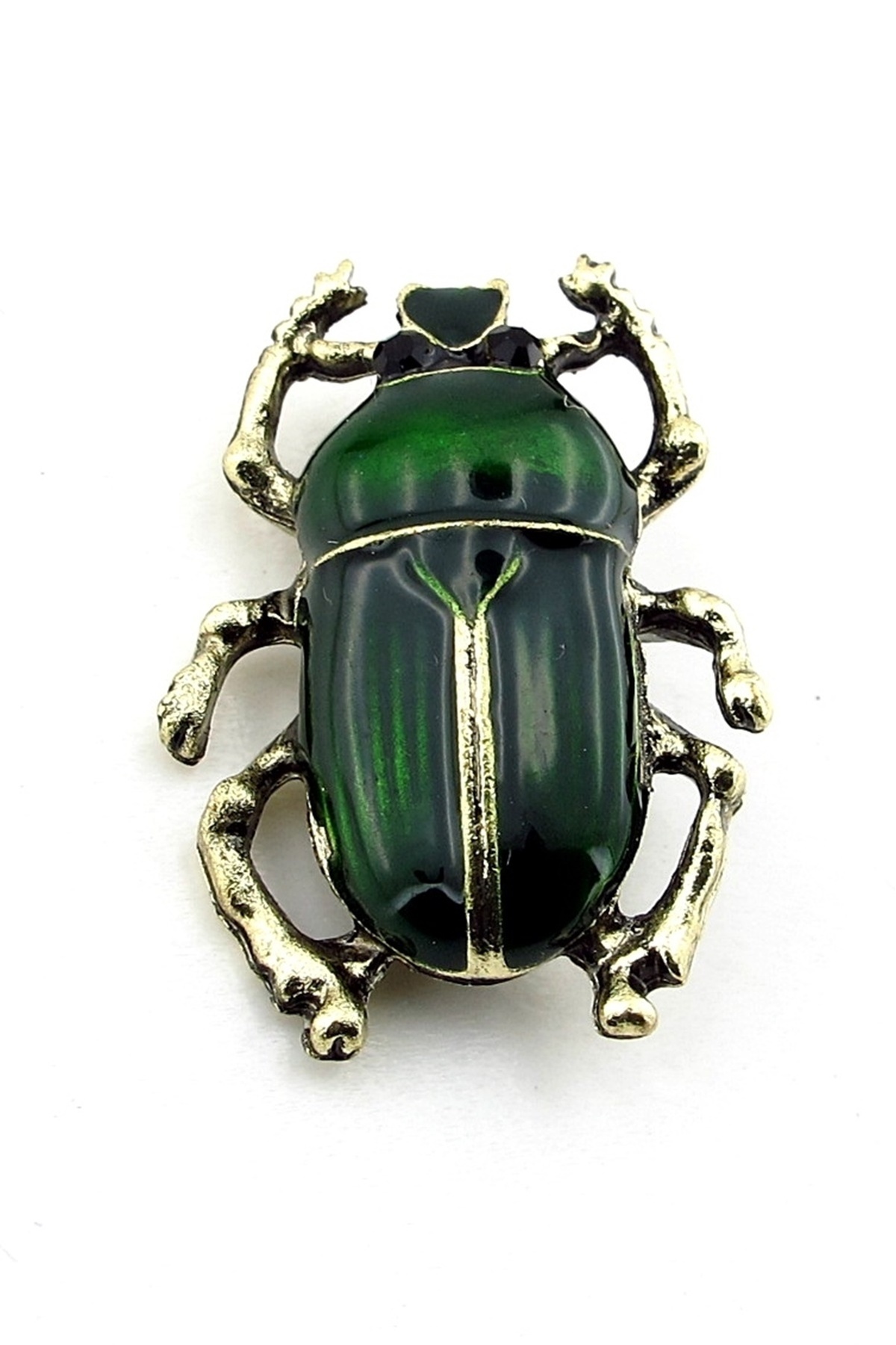 Solfera Mini Boy Antik Mısır Tılsımlı Yeşil Böcek Tesbih Böceği Yaka ...