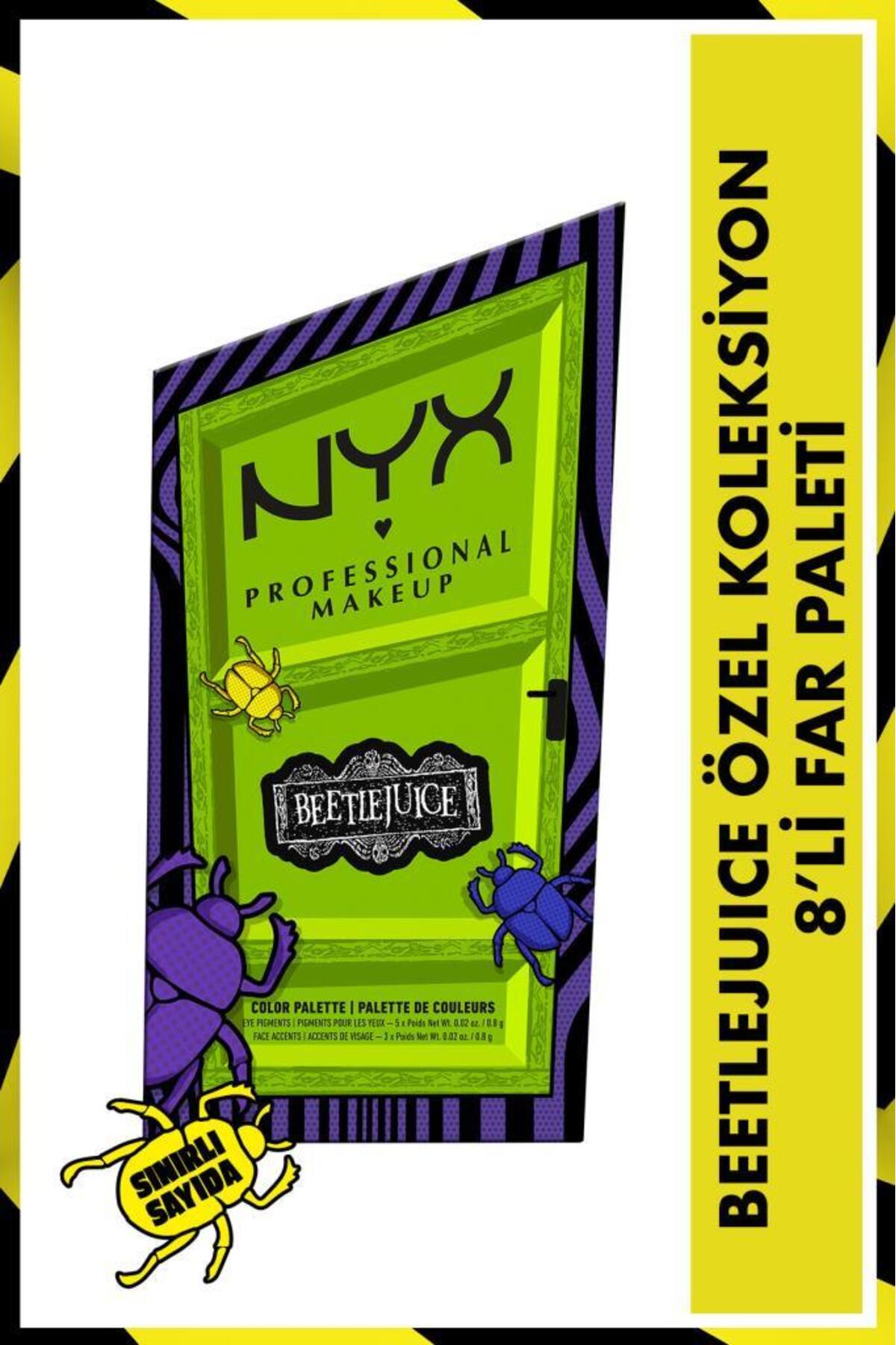 NYX Professional Makeup Beetlejuice Özel Koleksiyon 8'li Far Paleti ...