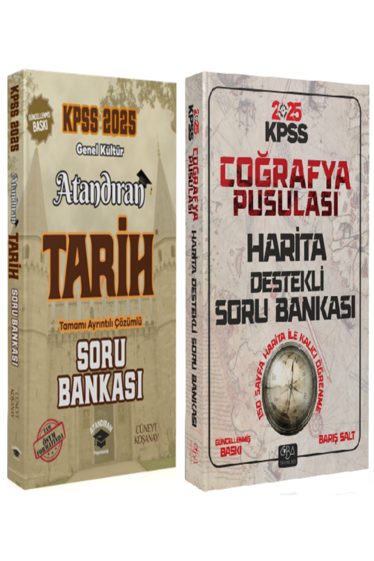 CBA Akademi CBA 2025 KPSS Tarih Atandıran + Coğrafya Pusula Soru Bankası (2 Kitap) Set CBA ...