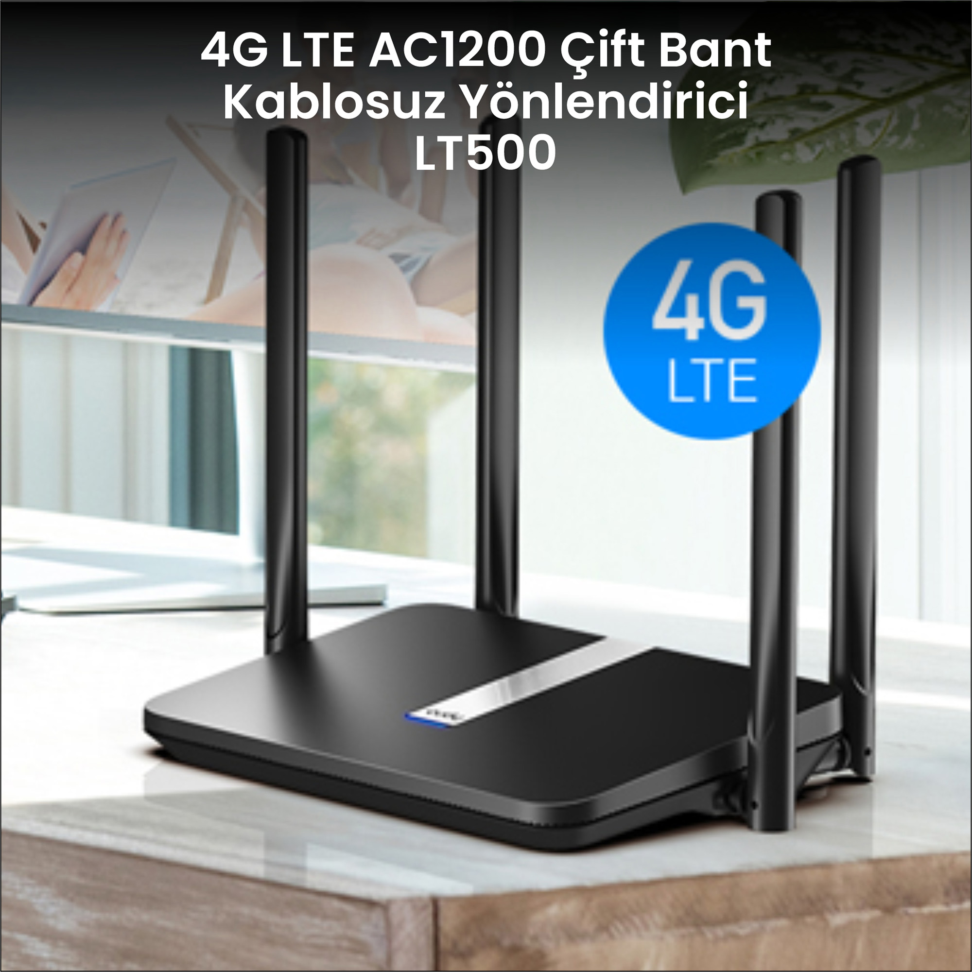 cudy LT500 2,4GHz 300Mbps, 5GHz 867Mbps, 4 Port Wi-Fi Mesh 4G LTE DDNS ...