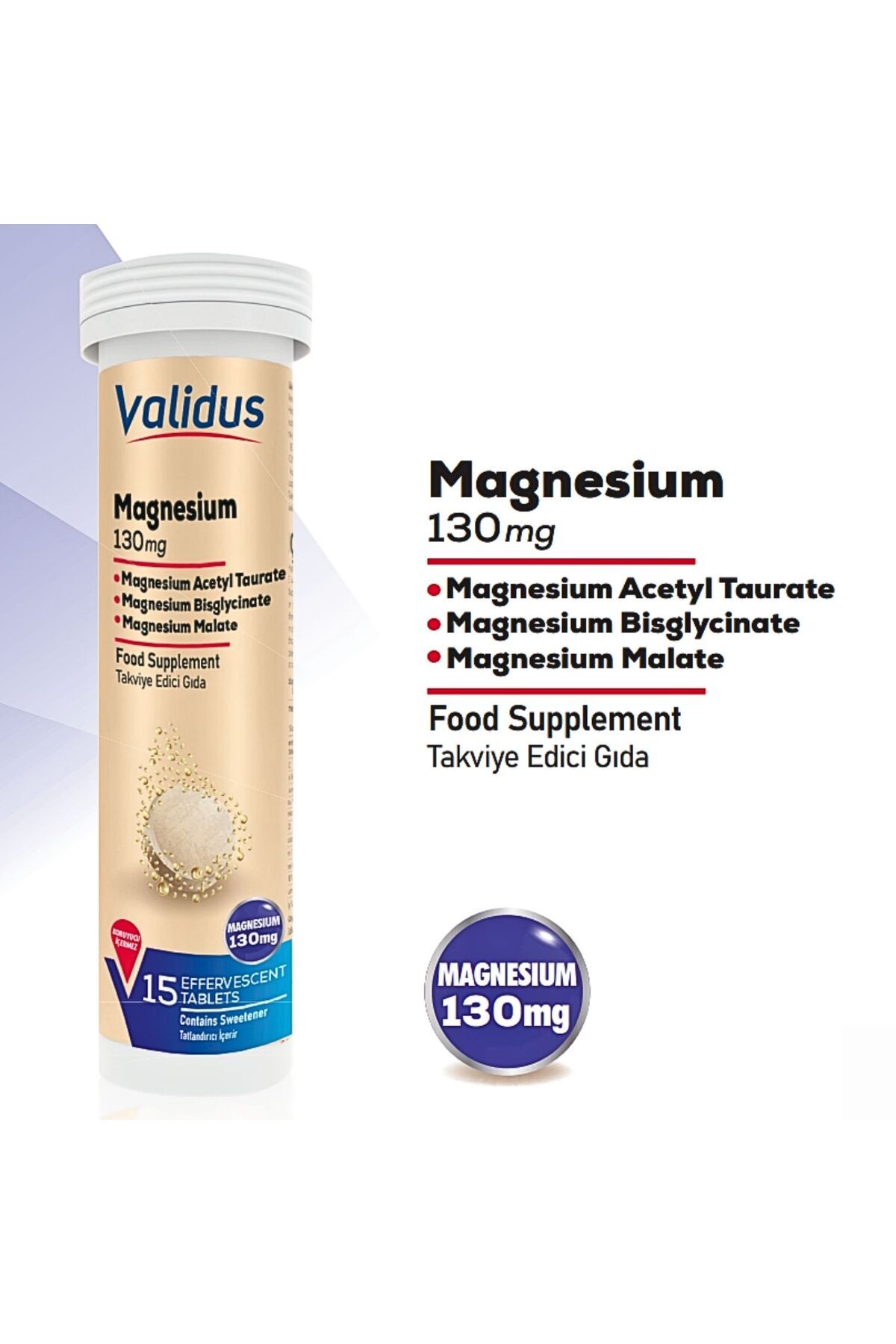 Validus Magnesium Complex Bisglycinate Taurat Malat 15 Effervescent ...
