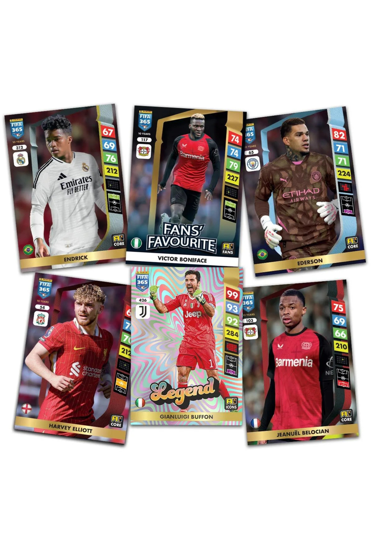 TOYFEST Panini Adrenalyn Fifa 365 - 2025 Official Trading Card Futbolcu Kartları - 2 PAKET (12 ...