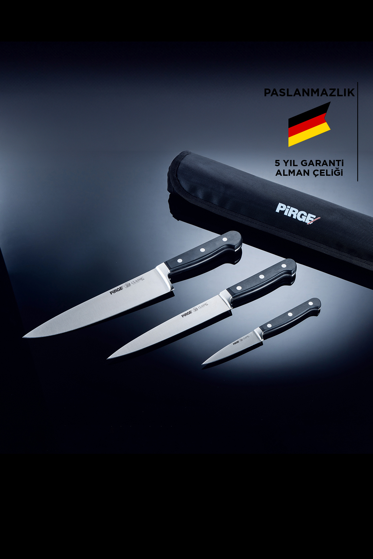 Pirge Pirge Classic 3'lü Çantalı Bıçak Seti - Fiyatı, Yorumları