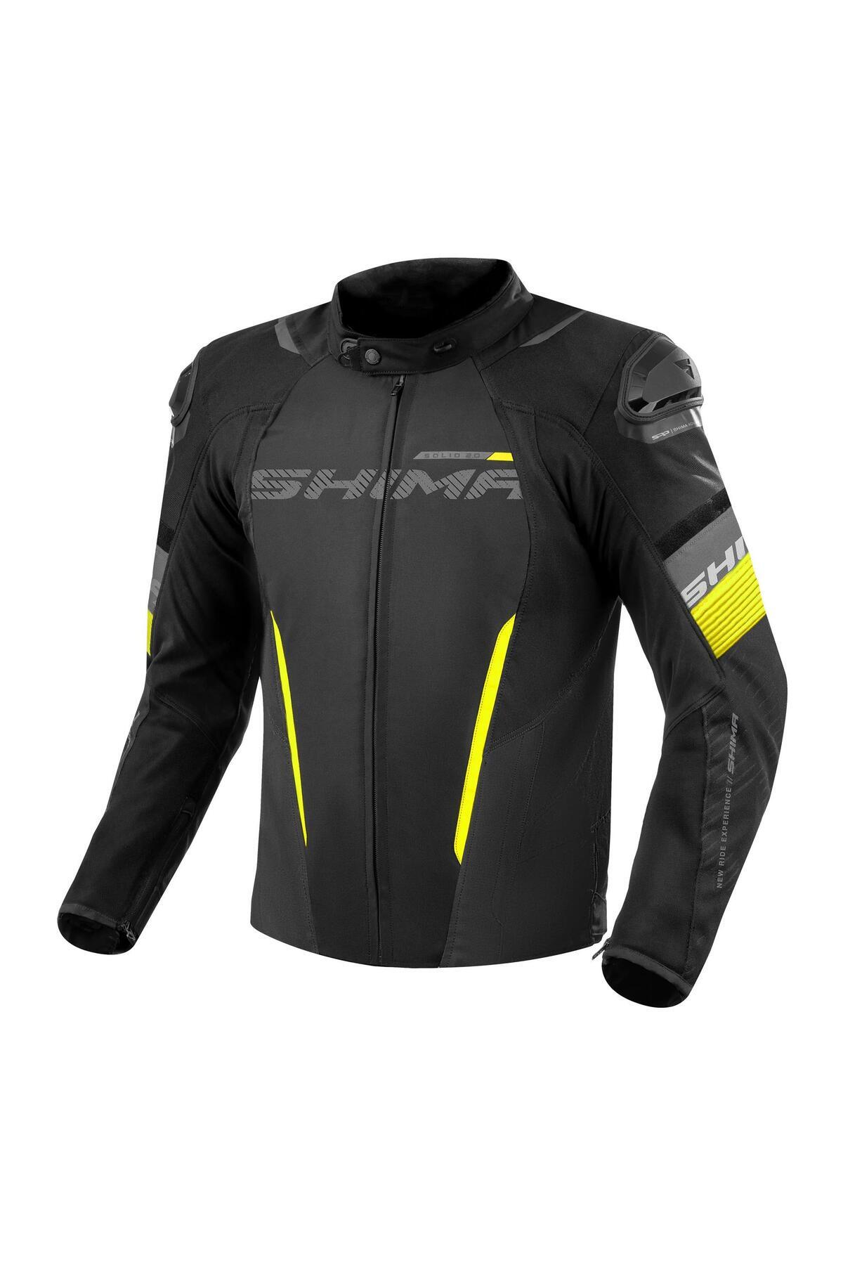 SHIMA Solid 2.0 Korumalı Motosiklet Montu Siyah / Sarı - Fiyatı, Yorumları