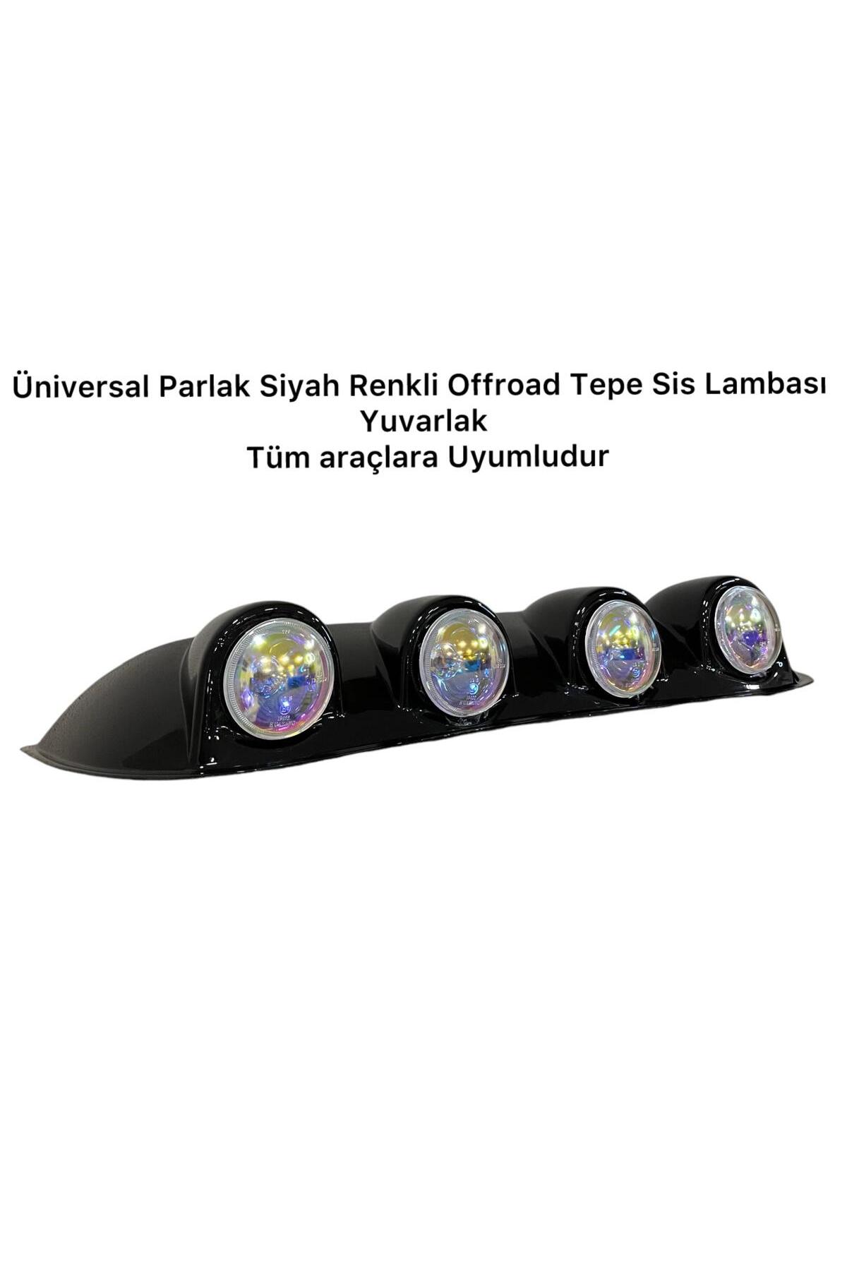 VTM GARAGE Universal Parlak Siyah Renkli Işıklı Off Road Tepe Sis ...