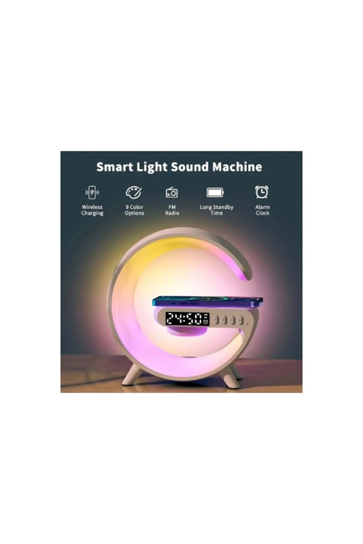 DP G63 Smart Light Sound Machine Kablosuz Şarj Hoparlör Çok Modlu Işık ...