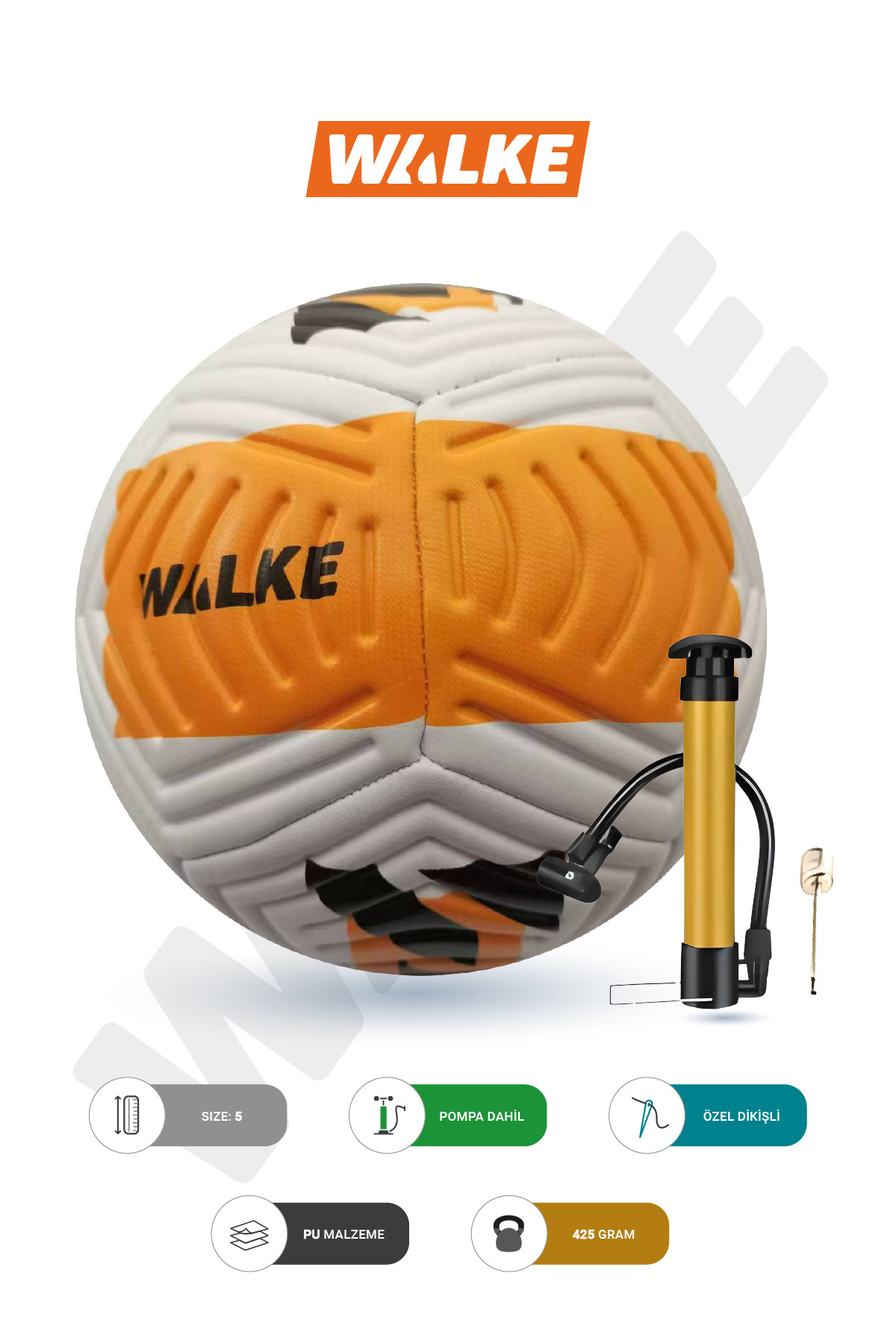 Walke 5 Numara Futbol Topu Pompa Hediyeli Turuncu Fiyatı, Yorumları ...