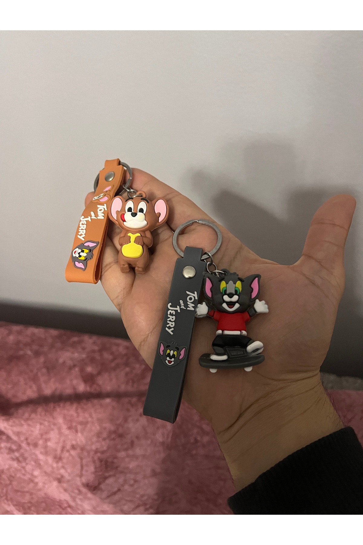 GUNES ZUCCACIYE 2 Li Tom Ve Jerry Kaykaylı 3d Silikon Çift Anahtarlık ...