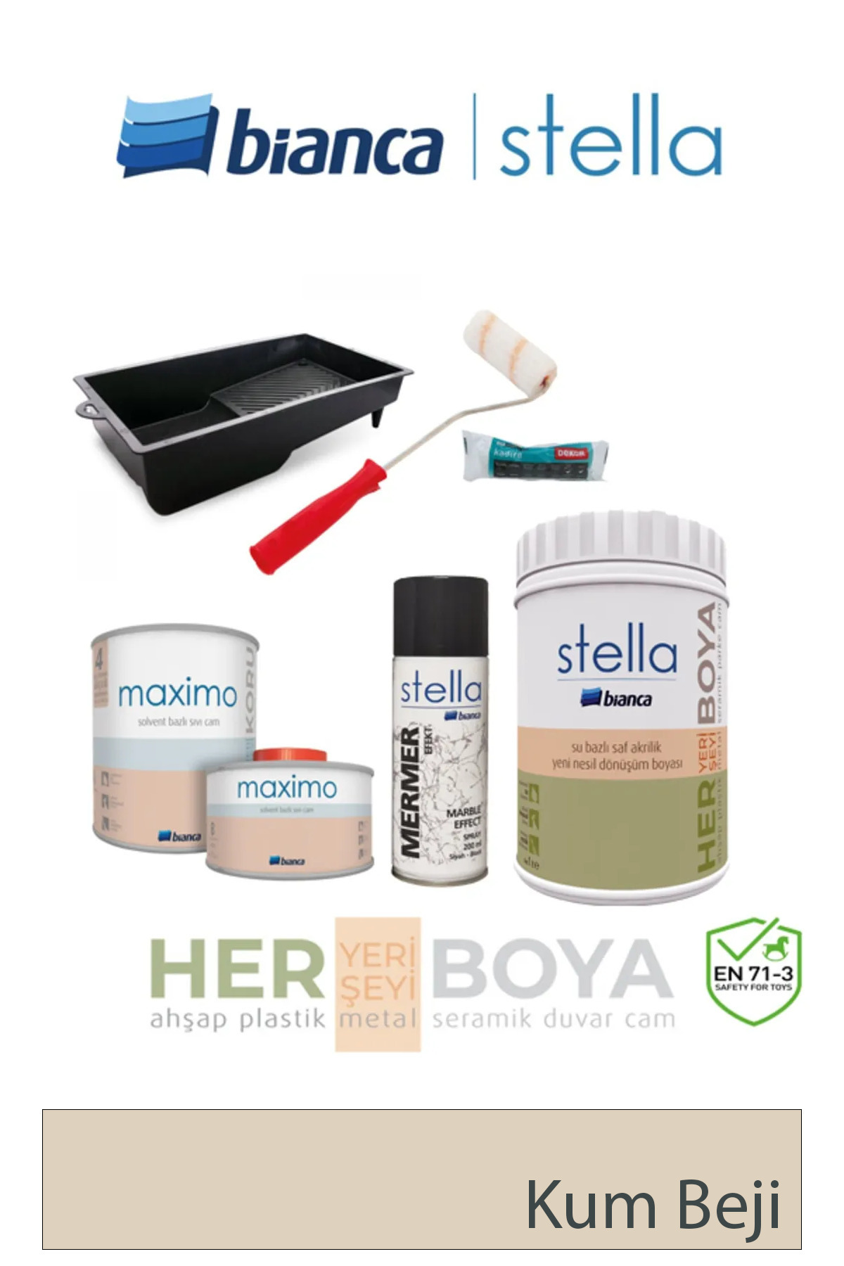 Bianca Stella Set 1 Lt - Kum Beji + Siyah Mermer Effekt Sprey + Maximo ...