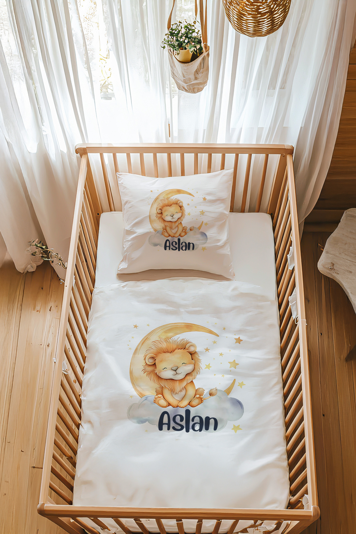 Astral Baby %100 Pamuk Saten Isme Özel Isimli Park Yatak Nevresim ...