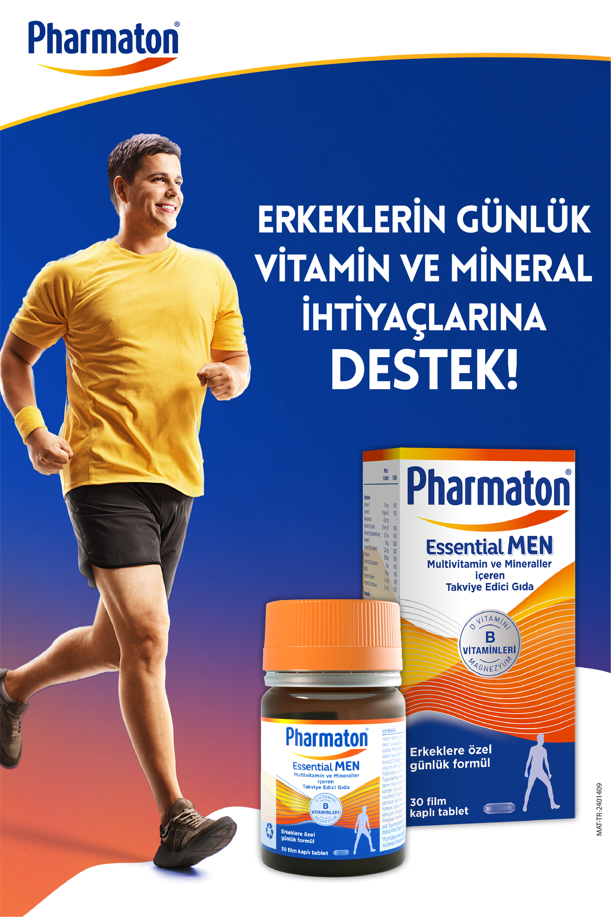 Pharmaton Essential Men Supplement with Multivitamins and Minerals 30 ...