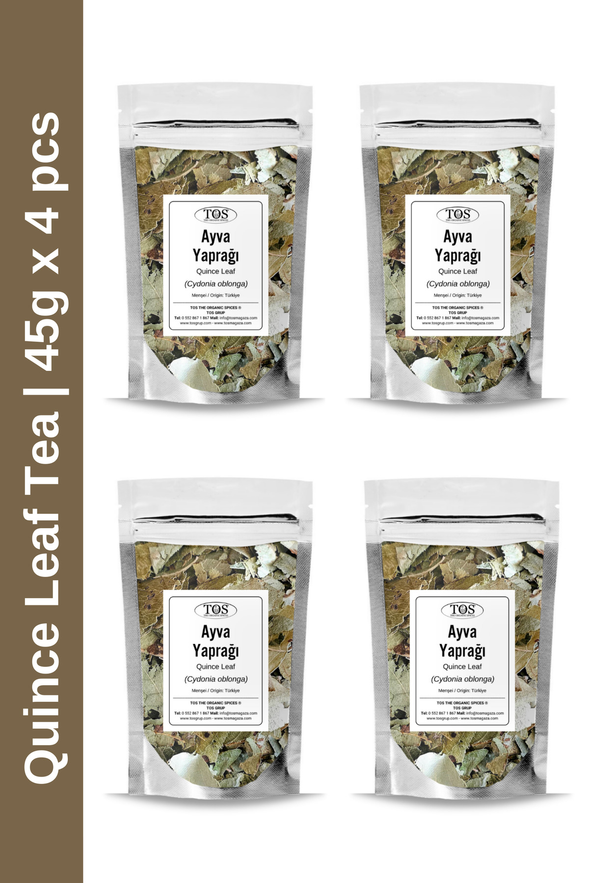 TOS The Organic Spices Quince Leaf Tea - 45 Gr X 4 Pieces Quince Leaf ...