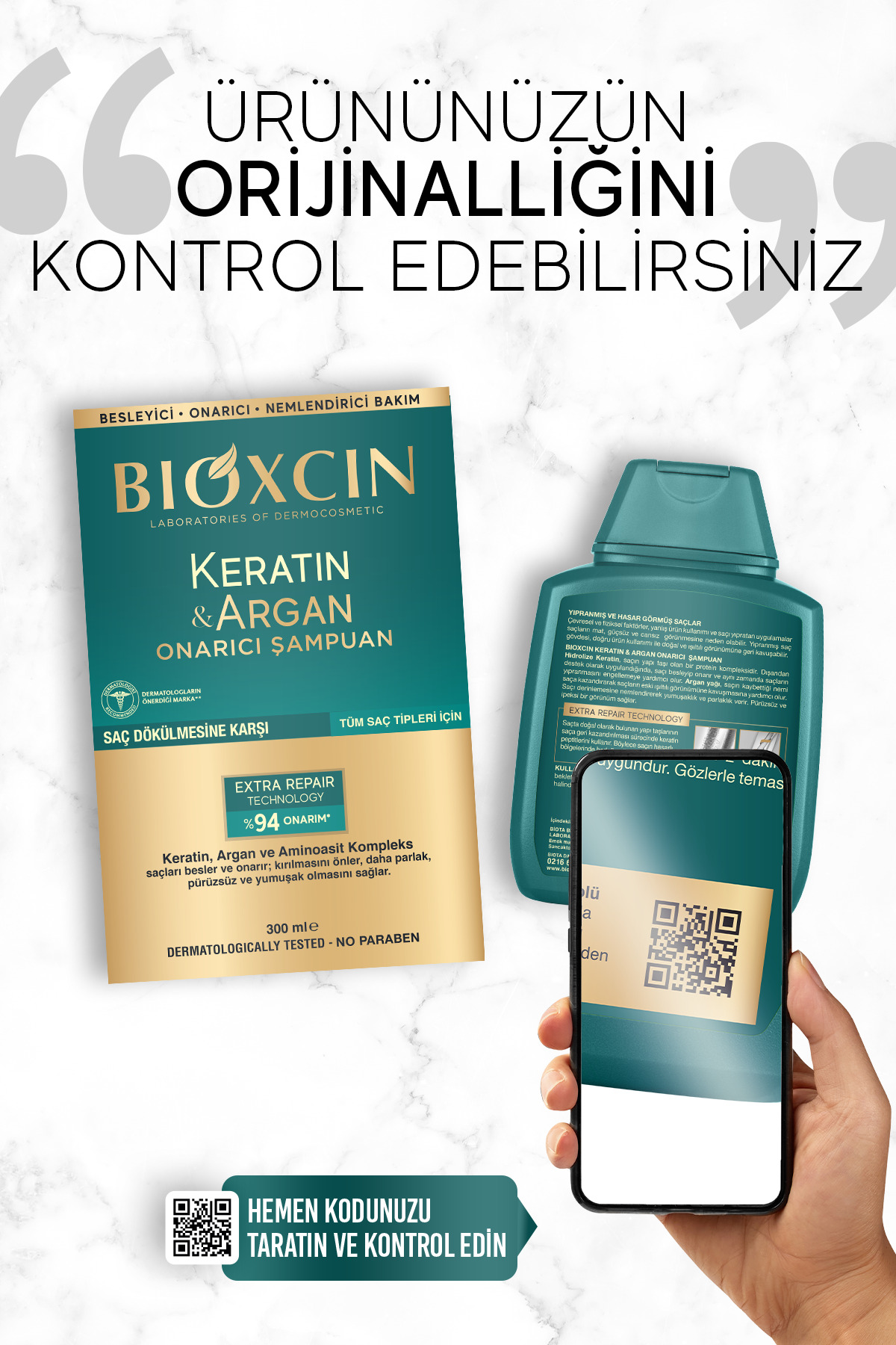 Bioxcin Keratin & Argan Onarıcı Şampuan 300 Ml - Yıpranmış Ve Hasar ...