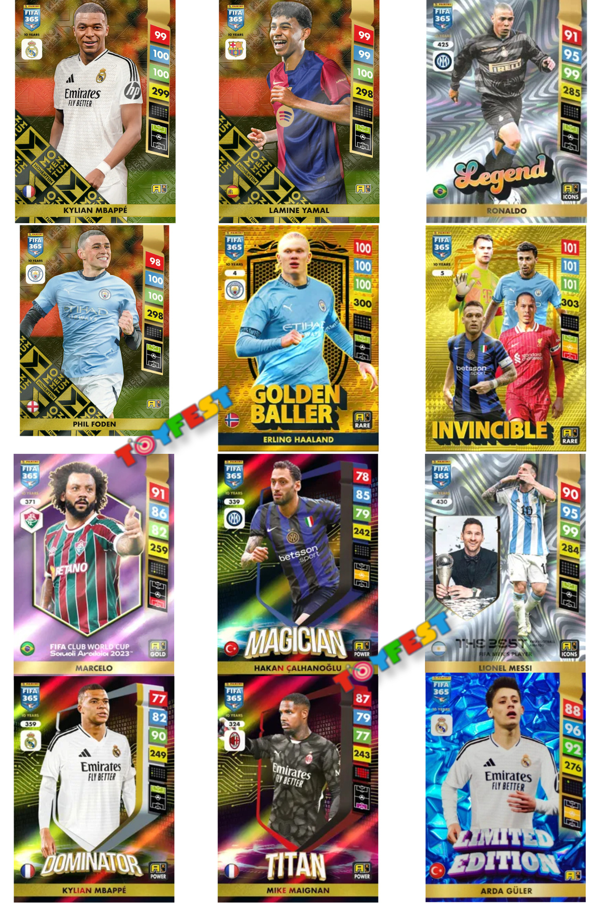 TOYFEST Panini Adrenalyn Fifa 365 - 2025 Official Trading Card Futbolcu Kartları Mega Set ...