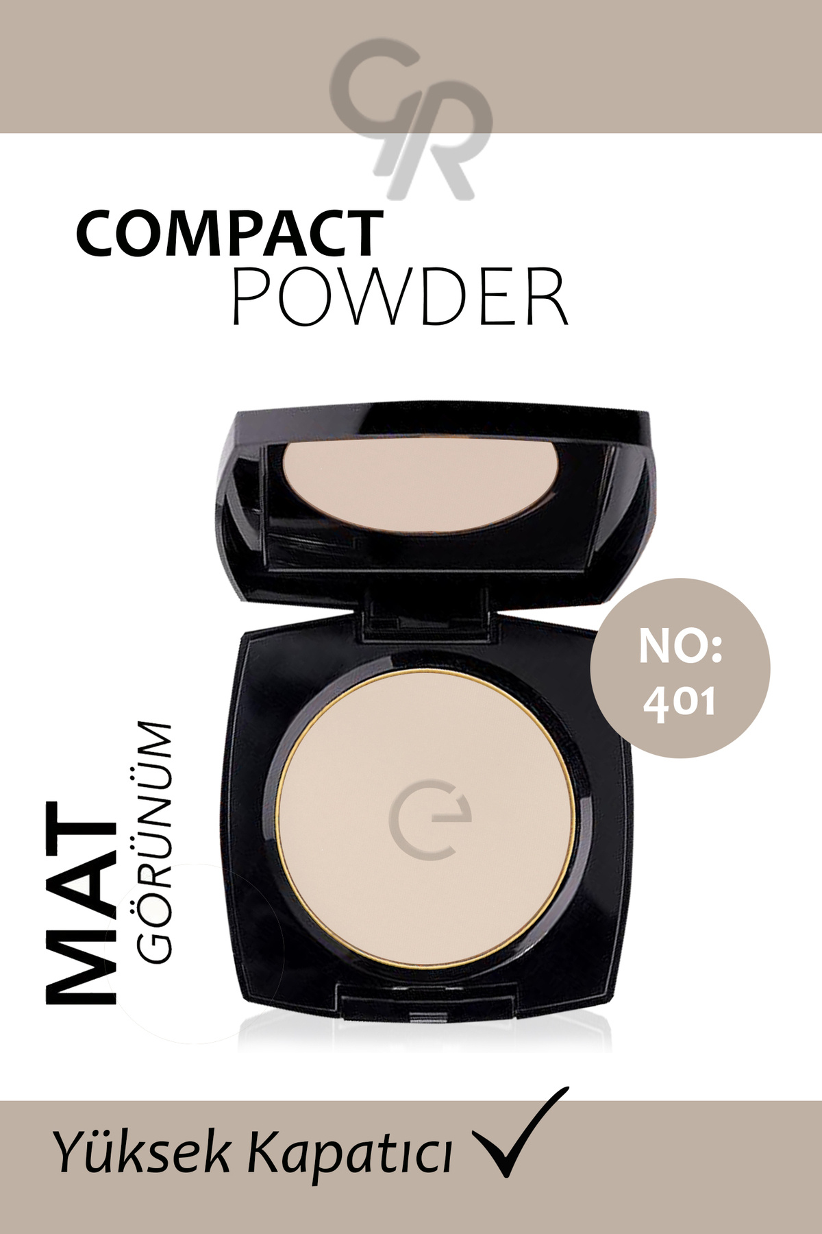 Golden Rose Compact Powder Sıkıştırılmış Pudra Çok Beyaz Ton No:401 ...