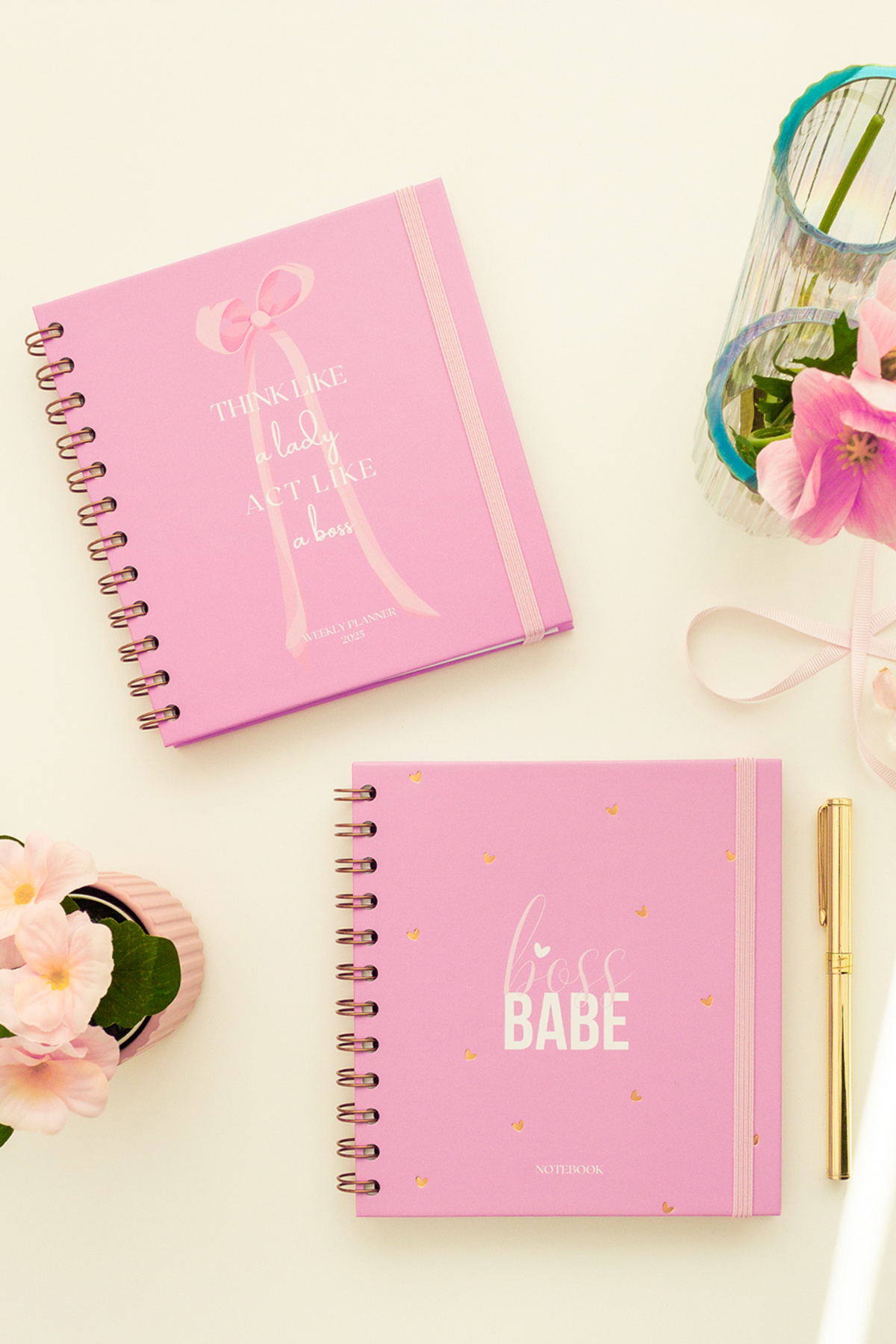 Matt Notebook 15x15 cm Kare 2'li Set Spiralli 2025 Yılı Haftalık Ajanda ...