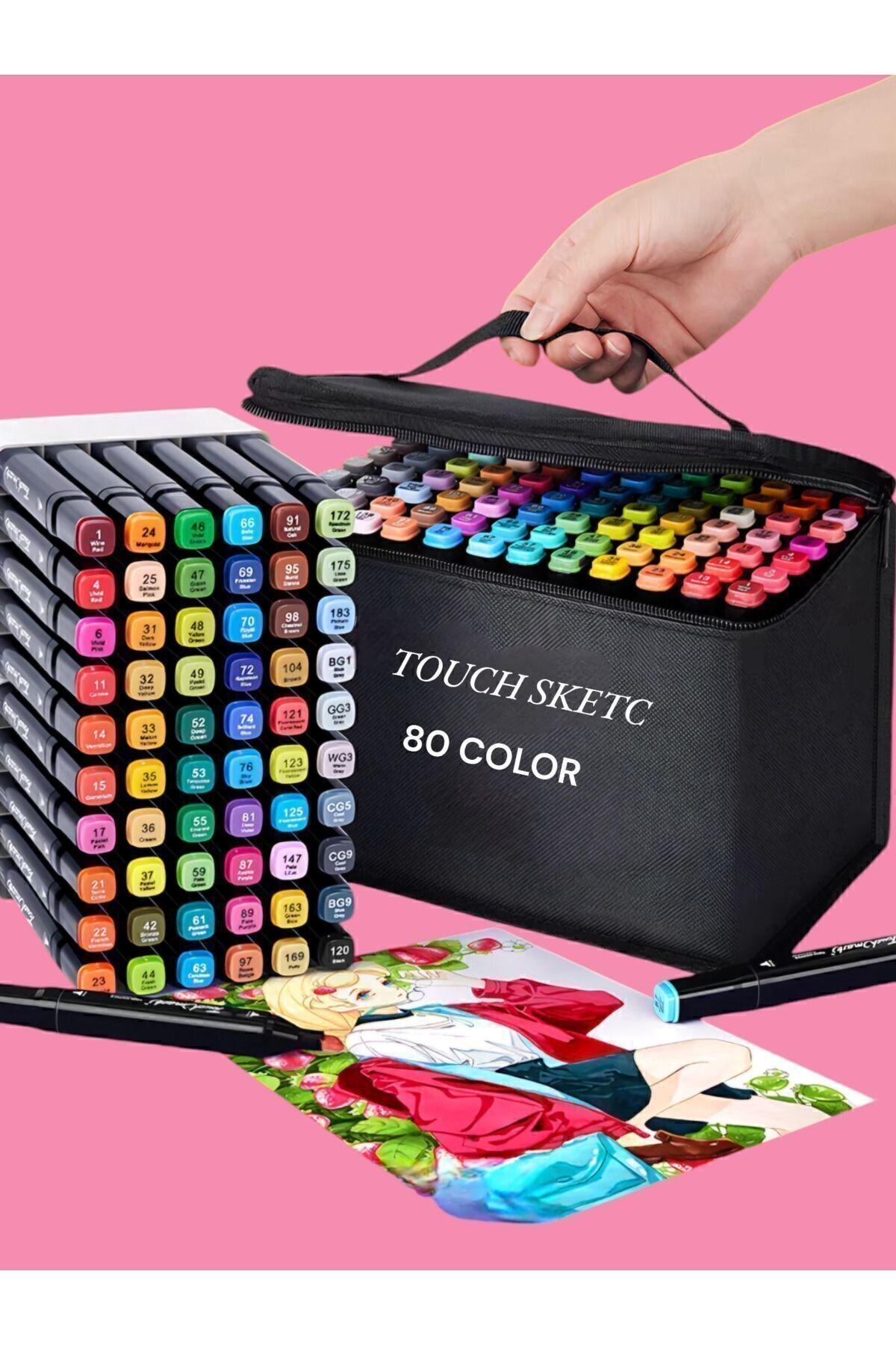 Lexi Bella 80 Renk Marker Resim Mimari Ve Grafik Tasarım Kalemi 80 Lİ ...