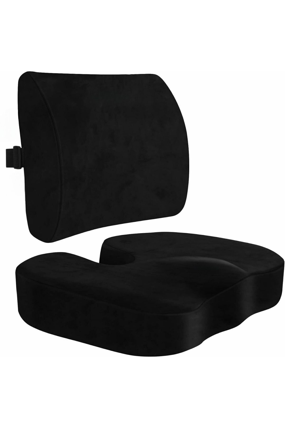 HASBY Ortopedik Visco Oto Araç Ofis Koltuk Oturma Minderi Sırt Minderi ...