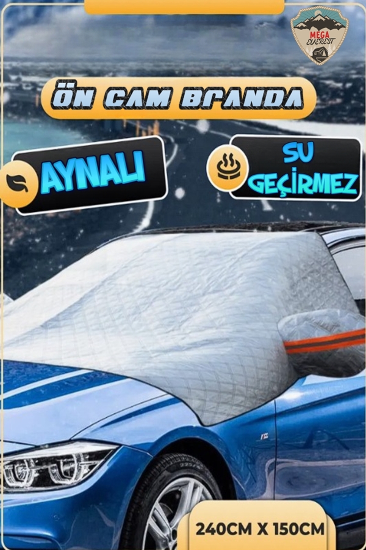 Mega Everest Oto Kar Buz Branda Aynalı Ön ve Yan Cam Tam Korumalı Su ...