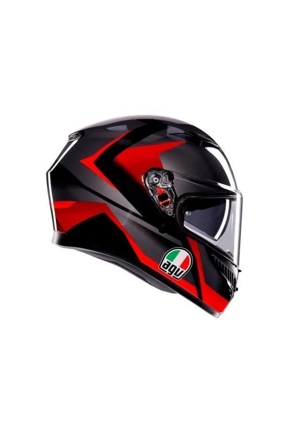AGV Motosiklet Kaskı K3 Mplk Striga Black Grey Red - Fiyatı, Yorumları