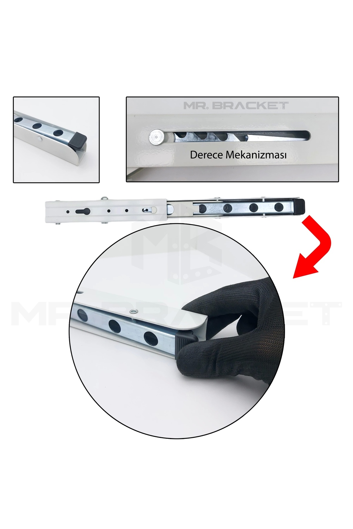 MR.BRACKET 40cm Beyaz 1-takım - Kademeli Mandallı Katlanabilir Masa ...