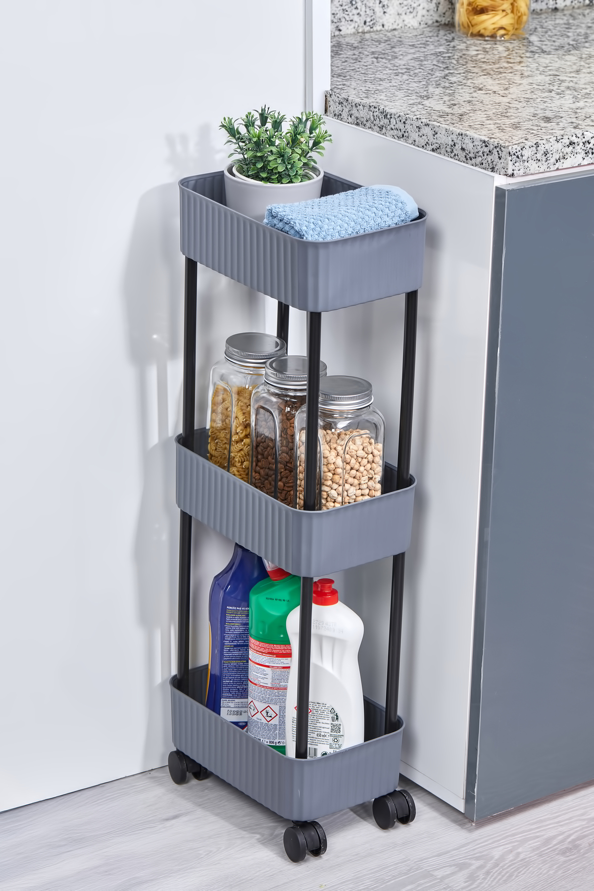 HopeWay Home Easy 3 Katlı Çok Amaçlı Raf Mutfak Ve Banyo Organizer ...