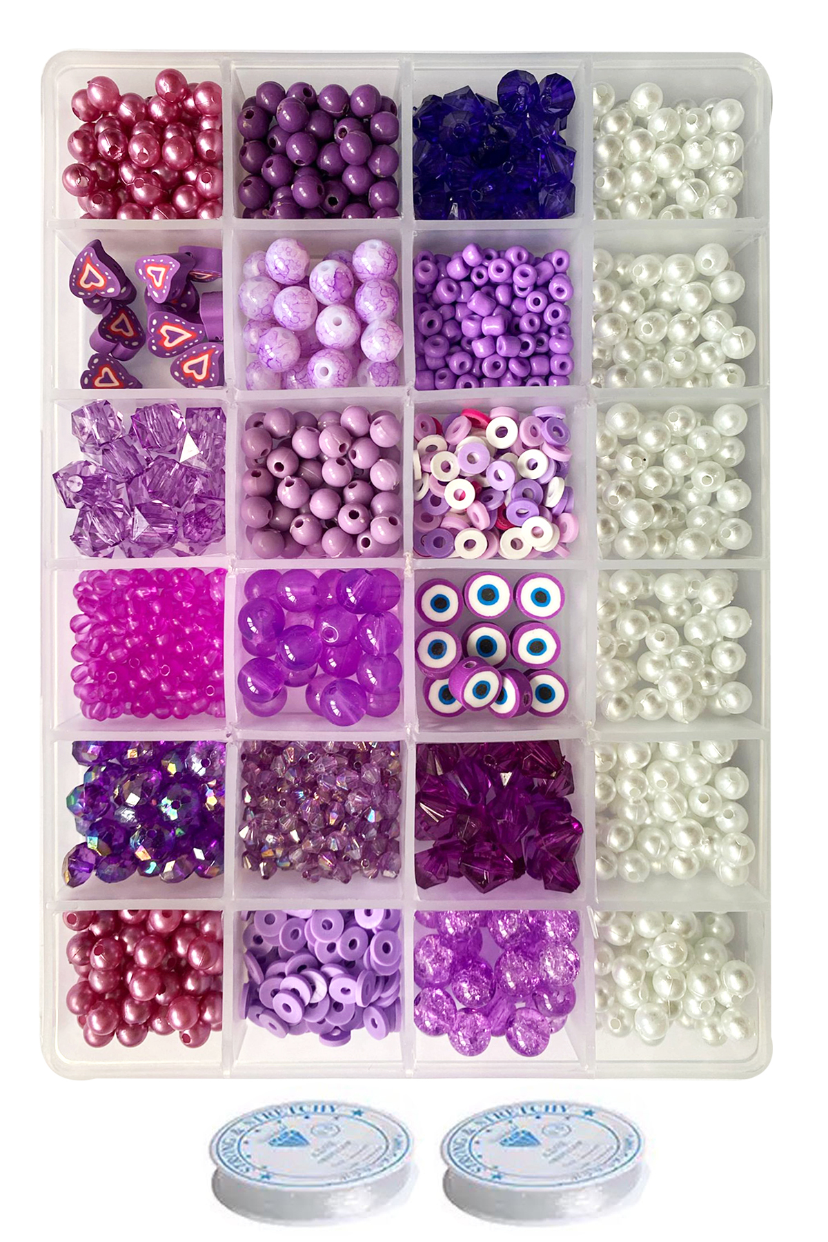 By MO Accessories Çocuklar İçin Mor Boncuklar ve Figürlerle İnci ...