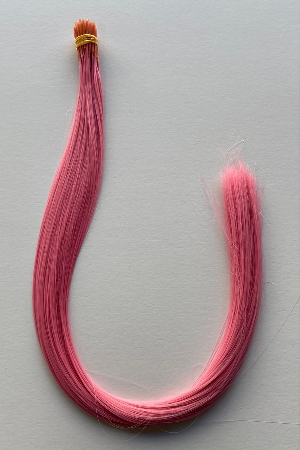 Eva Peruk Fiber Renkli Boncuk Kaynaklık Saç Açık Pembe 10 Adet Takım ...