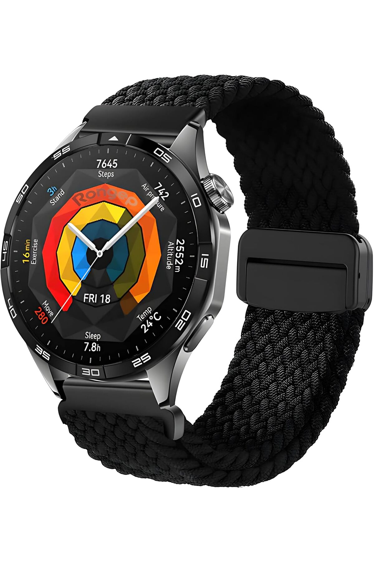 STOREMAX Örgü Solo Loop 22mm Kumaş Kordon Huawei ile Uyumlu Watch GT5 ...