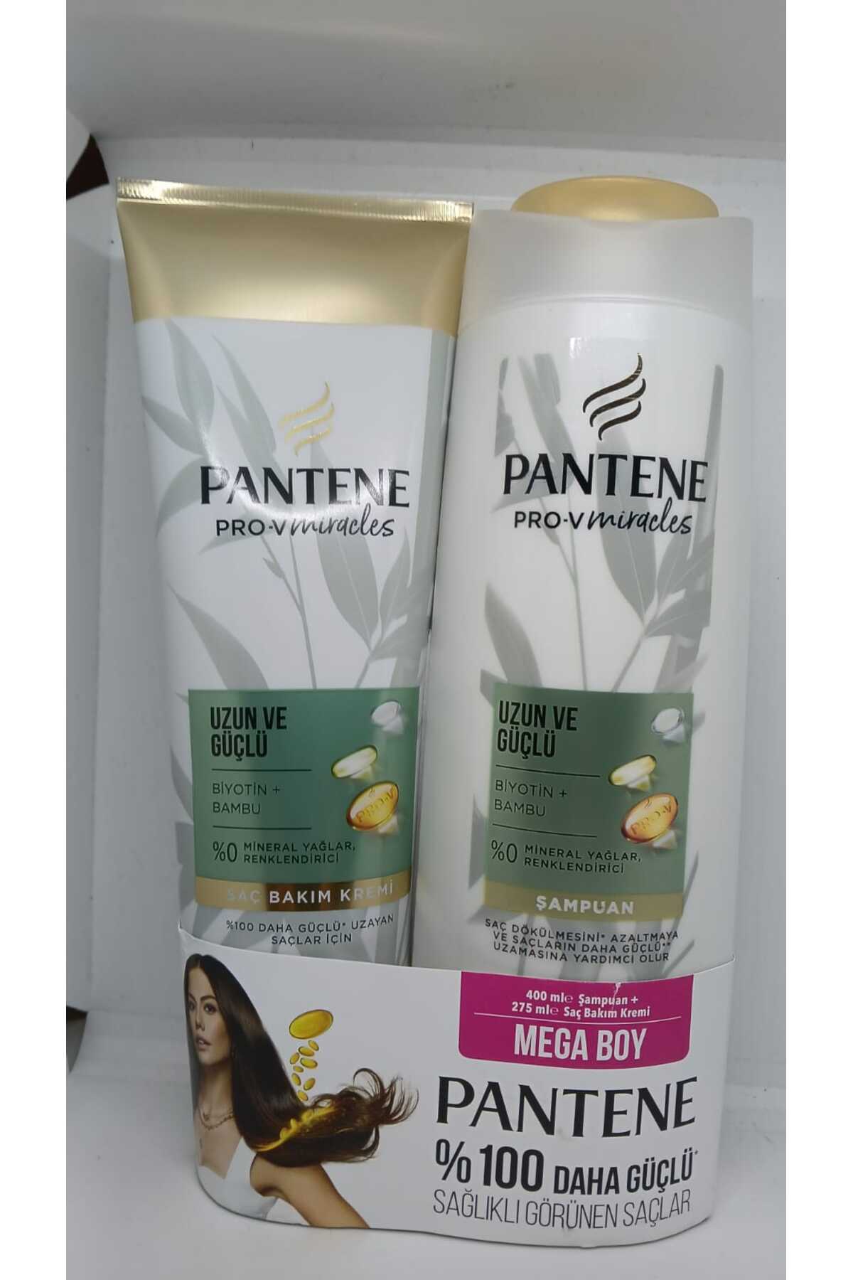 Pantene Uzun ve Güçlü Şampuan Bambu ve Biyotinli 400 ml ve saç kremi ...