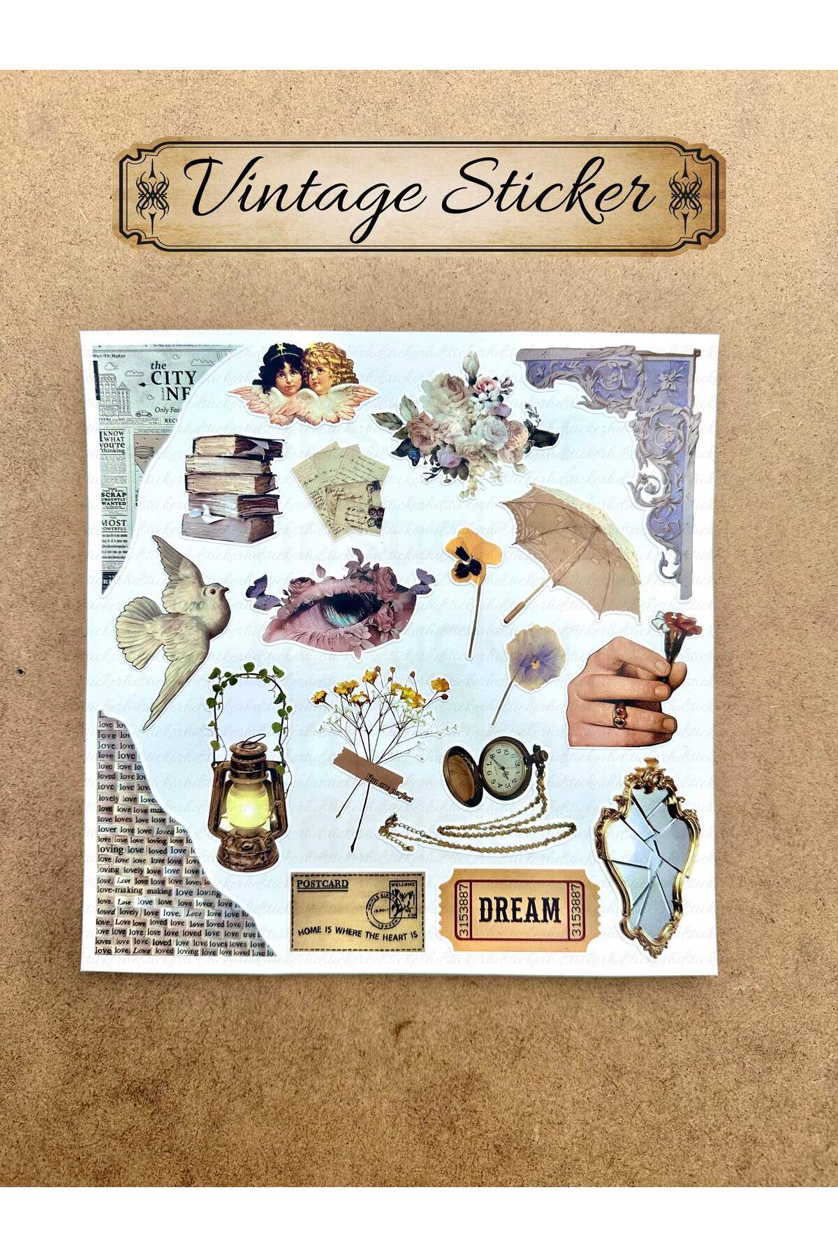 hdsticker Vintage Temalı Sticker Seti 19 Adet Planner Ajanda Laptop ...