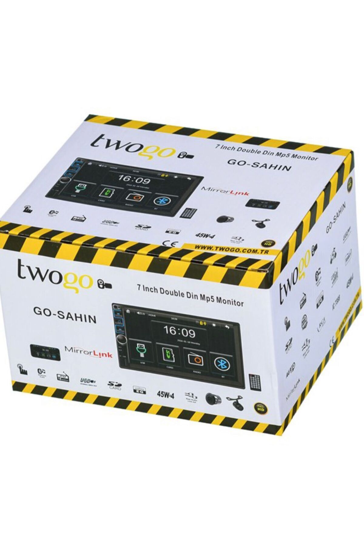 Twogo Double Teyp 7inch 4X50W Mirorlink + Kamera Hediyeli Twogo GO-3355 ...