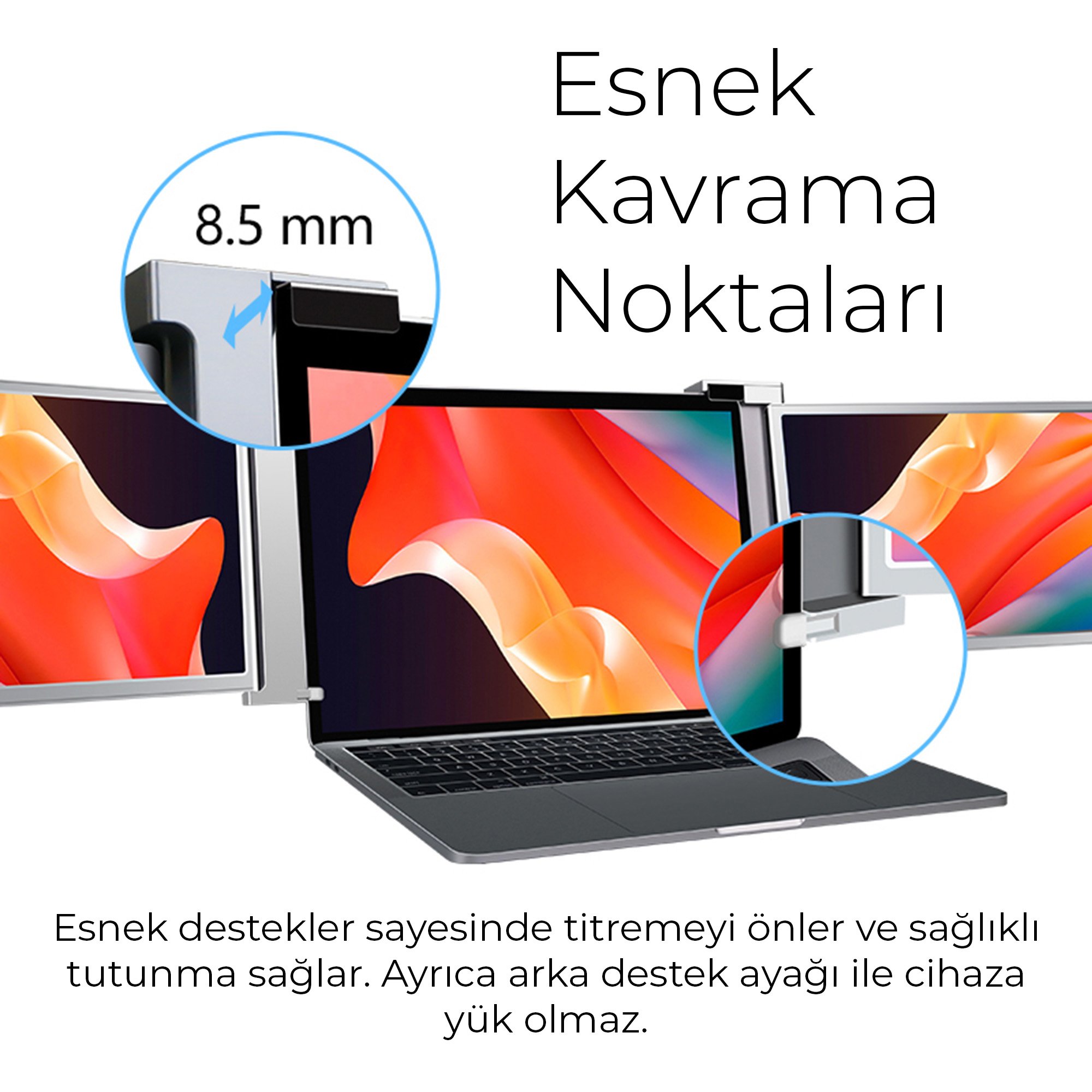 NPO NPM20 15.4" FHD 1080p IPS Type-C Taşınabilir Dizüstü 2'li Monitör ...