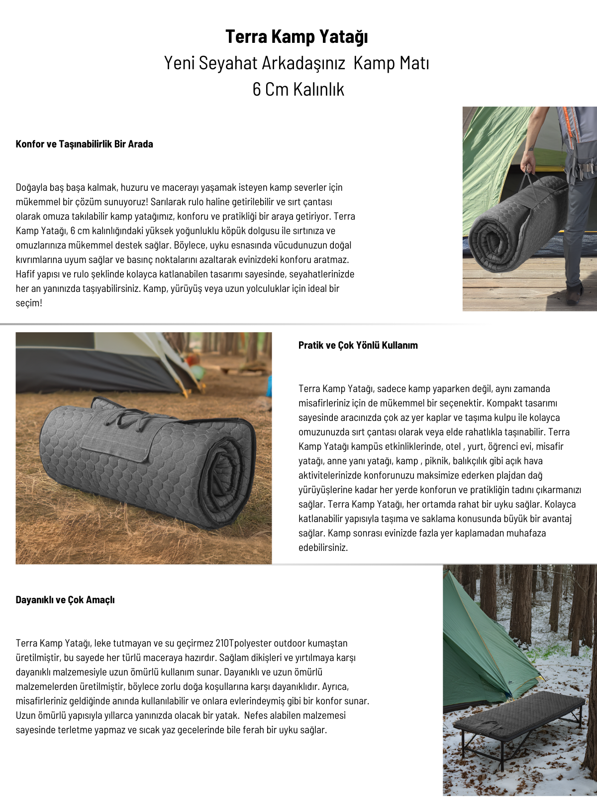 HB Bedding | Terra Kamp Yatağı : Yeni Seyahat Arkadaşınız | Kamp Matı ...