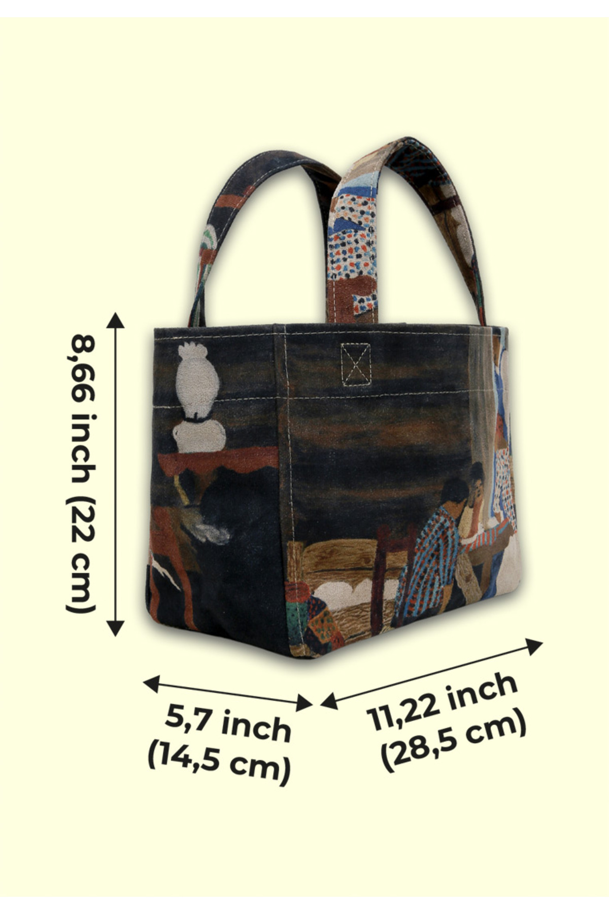 Dogo Kadın Vegan Çok Renkli Medium Tote Bag - Family Time Tasarım ...