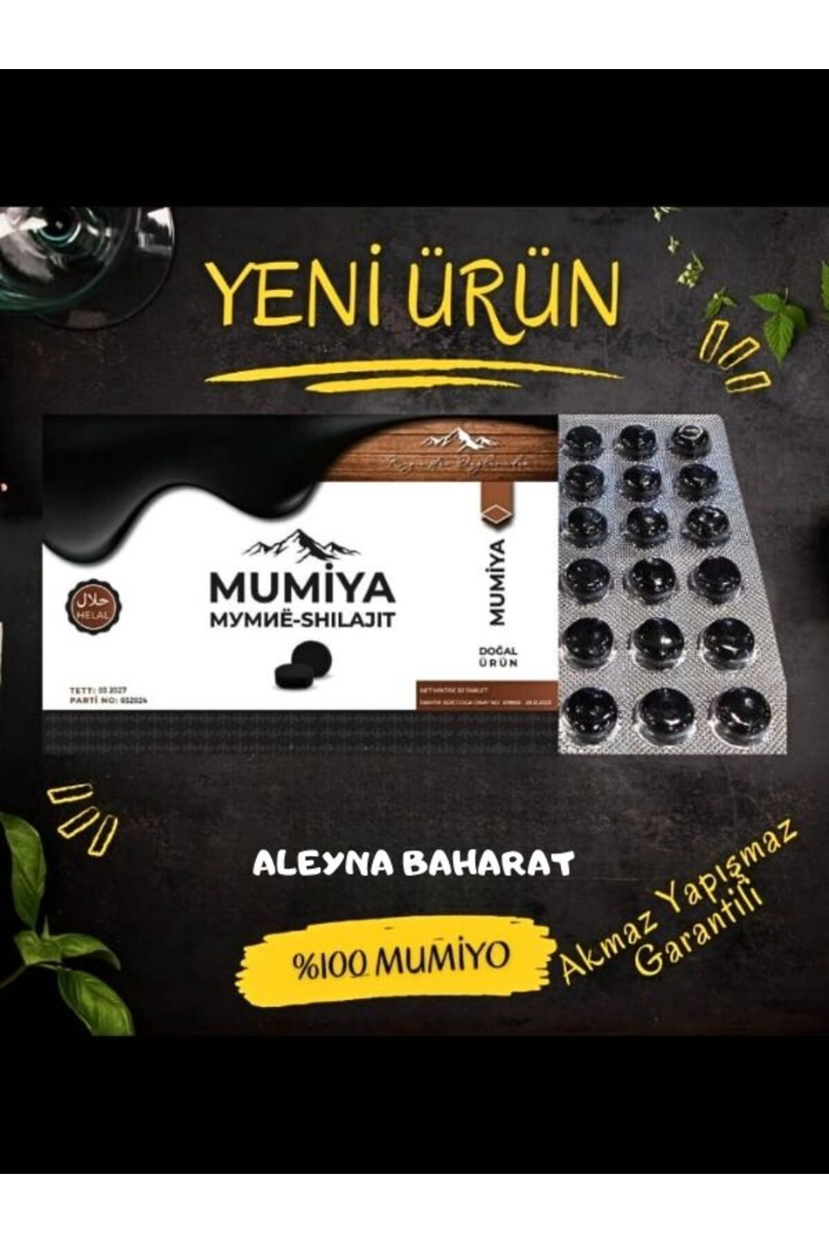aleyna baharat Mumiyo Tablet 30'lu Tablet Mumiya Tablet 3 ADET - Fiyatı ...