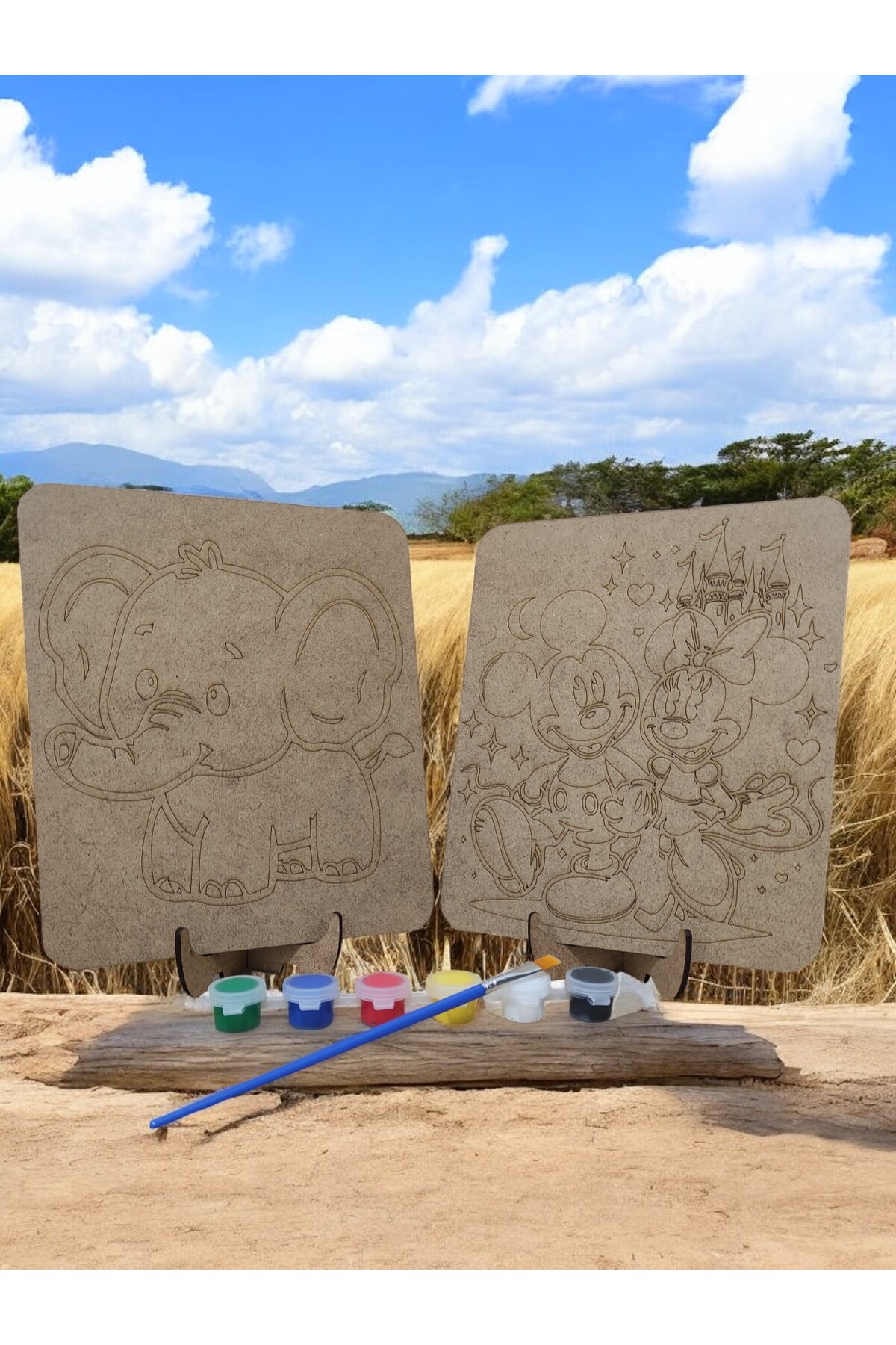 Made in Craft İkili Ahşap Miki Fare ve Fil Boyama Sanat Seti - Fiyatı ...