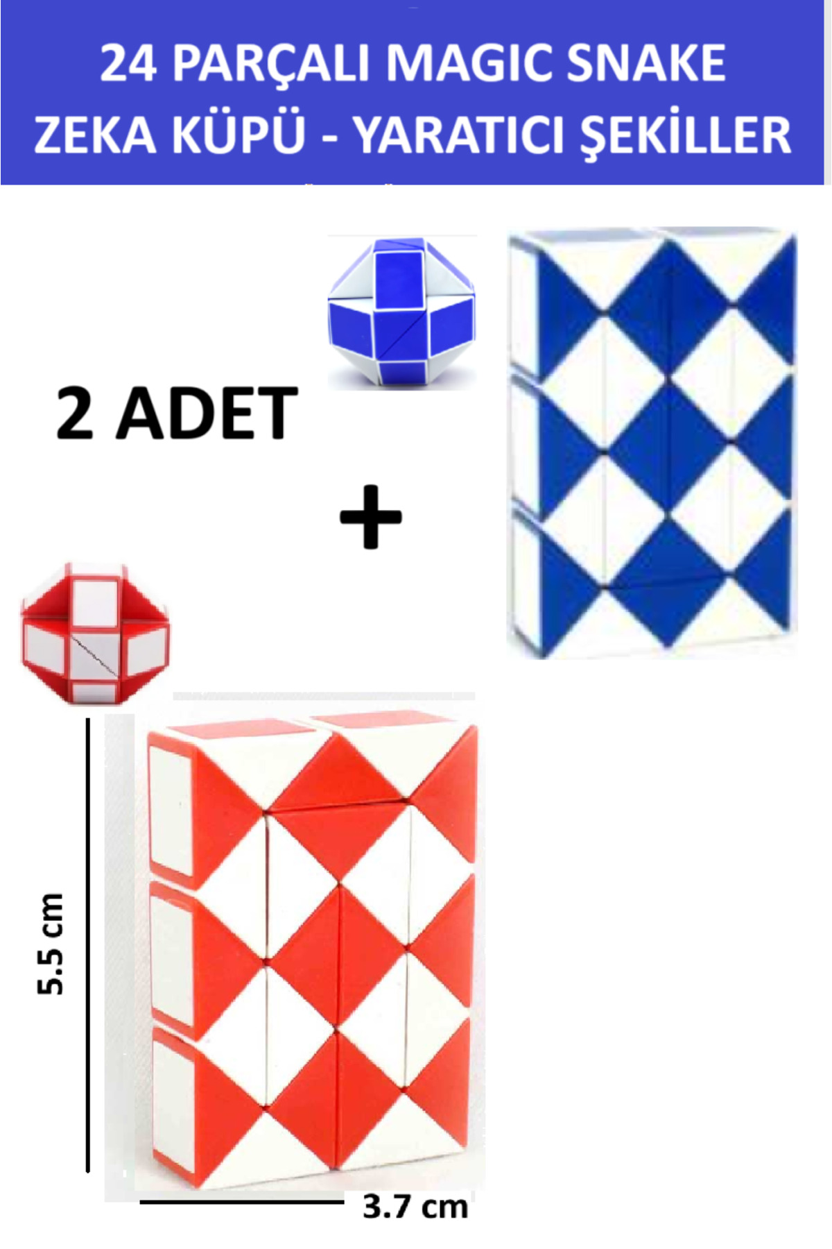ZETCONCEPT 24 PARÇALI YARATICI MAGIC SNAKE CUBE (2 ADET) -SİHİRLİ YILAN ...